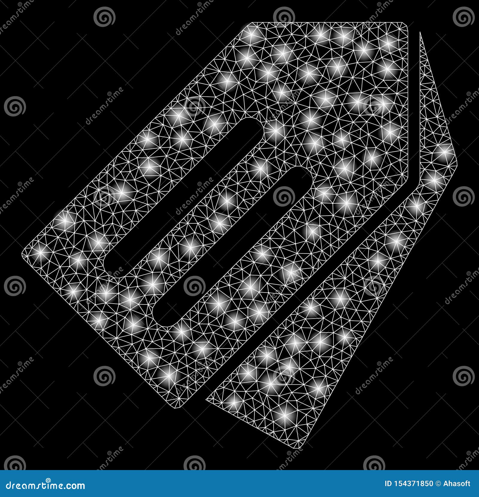 Glossy Mesh Network Tags with Light Spots Stock Vector - Illustration ...
