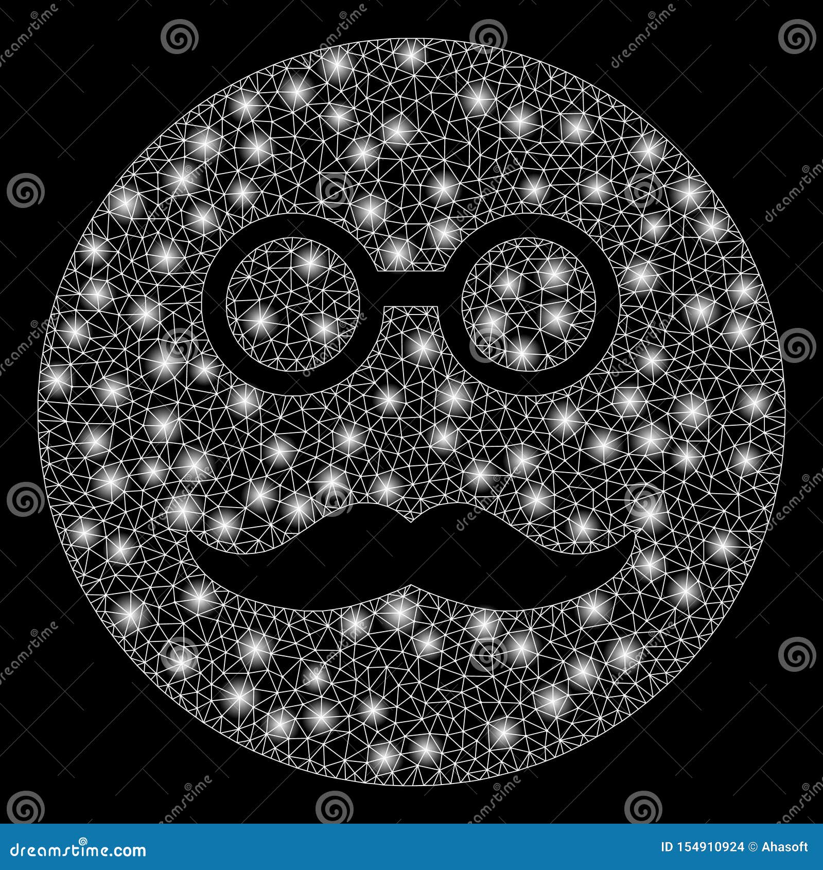 Flare Mesh 2D Pension Smiley with Flash Spots Stock Vector ...