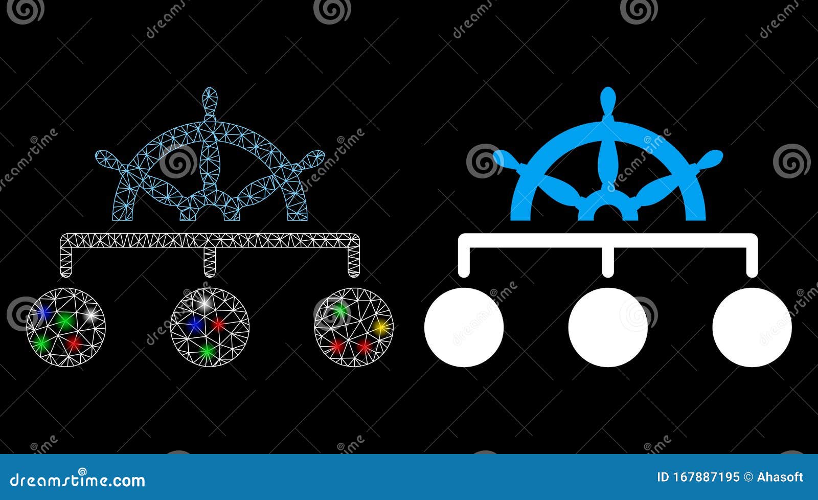 Glossy Mesh Network Rule Structure Icon with Flare Spots Stock ...
