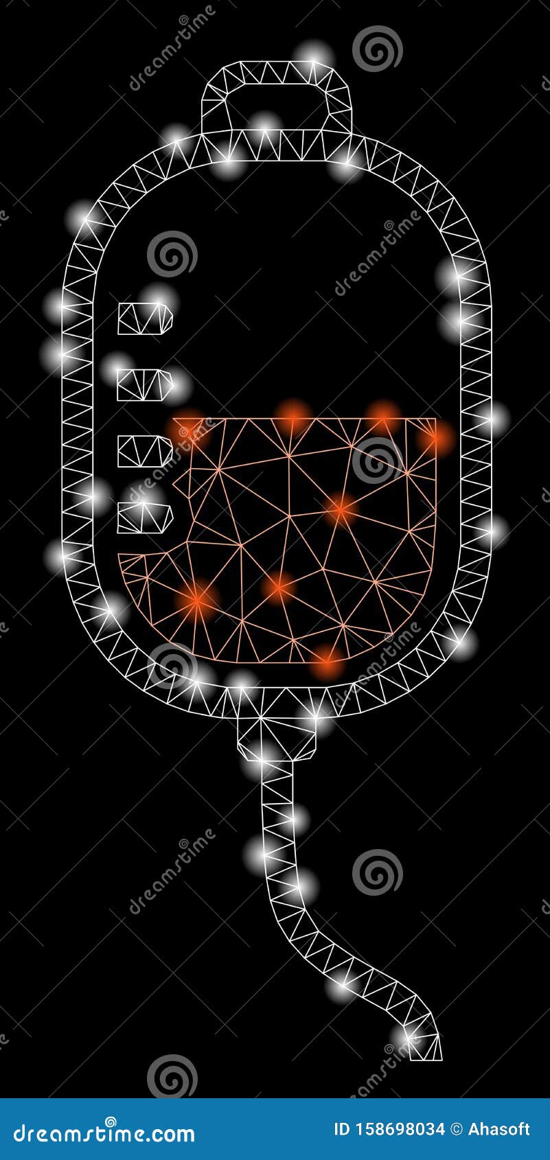 Flare Mesh Wire Frame Therapy Dropper with Flare Spots Stock Vector ...