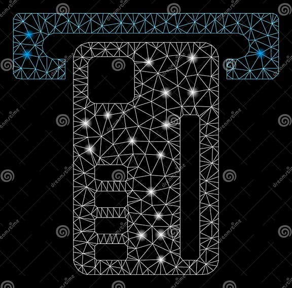Flare Mesh Wire Frame Ticket Machine with Light Spots Stock Vector ...