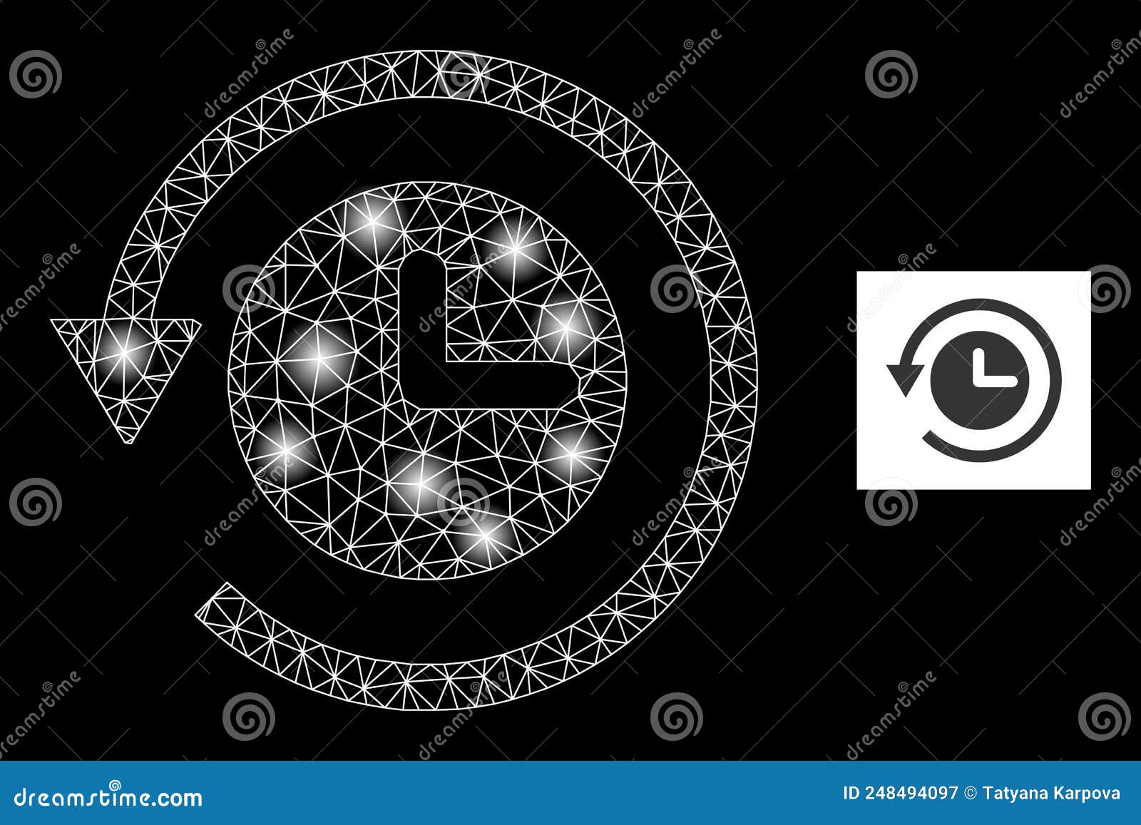 Network Wayback Machine Web Mesh Icon With Spectrum Gradient And ...