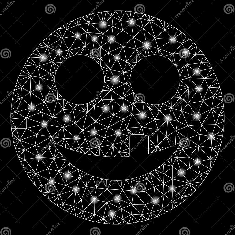 Flare Mesh Network Toothless Smiley with Flare Spots Stock Vector ...