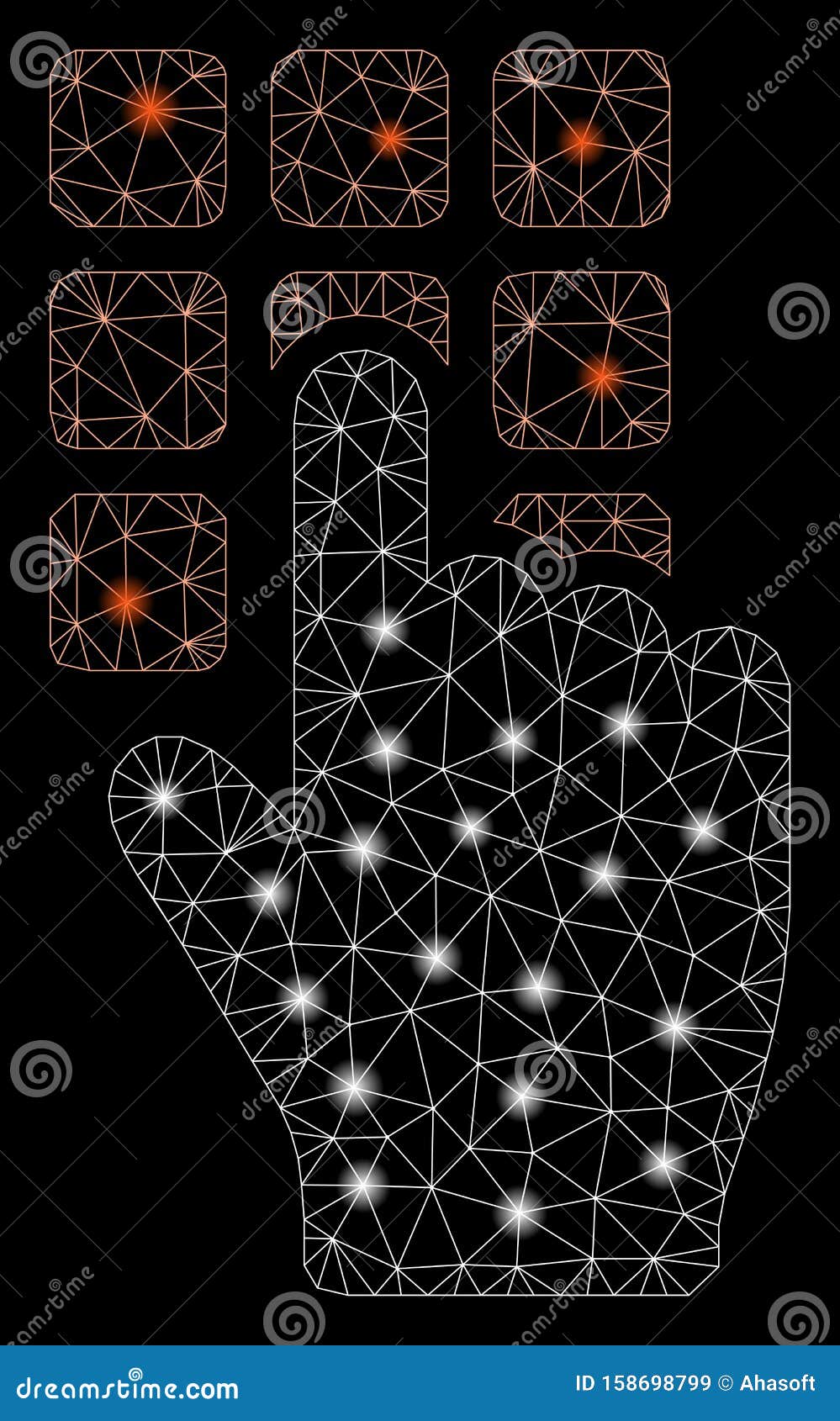 Flare Mesh 2D Type Password with Flare Spots Stock Vector ...