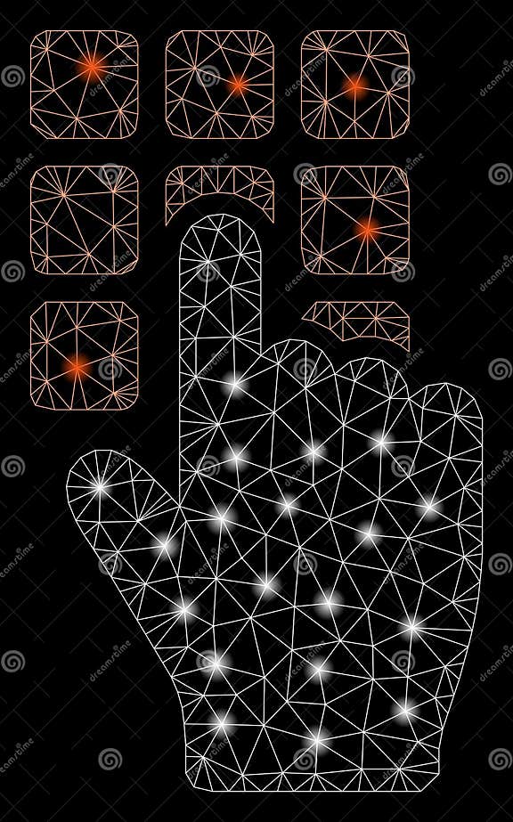Flare Mesh 2D Type Password with Flare Spots Stock Vector ...