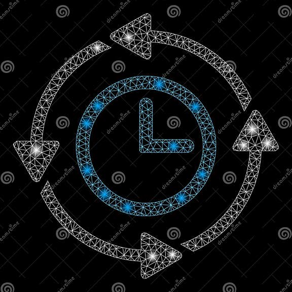 Flare Mesh 2D Wayback Clock with Flare Spots Stock Vector ...