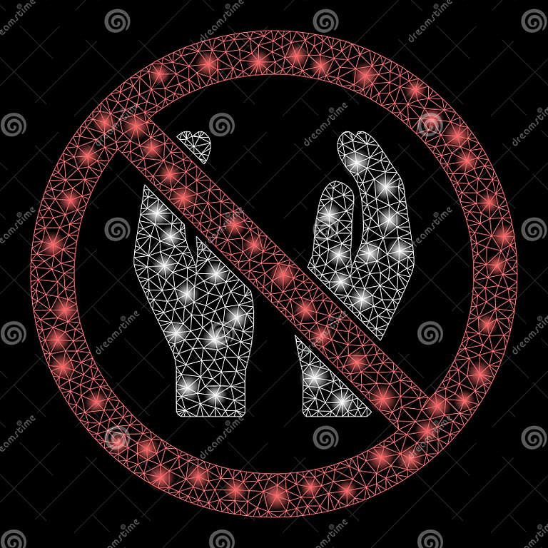 Glossy Mesh Wire Frame No Applause with Flare Spots Stock Illustration ...