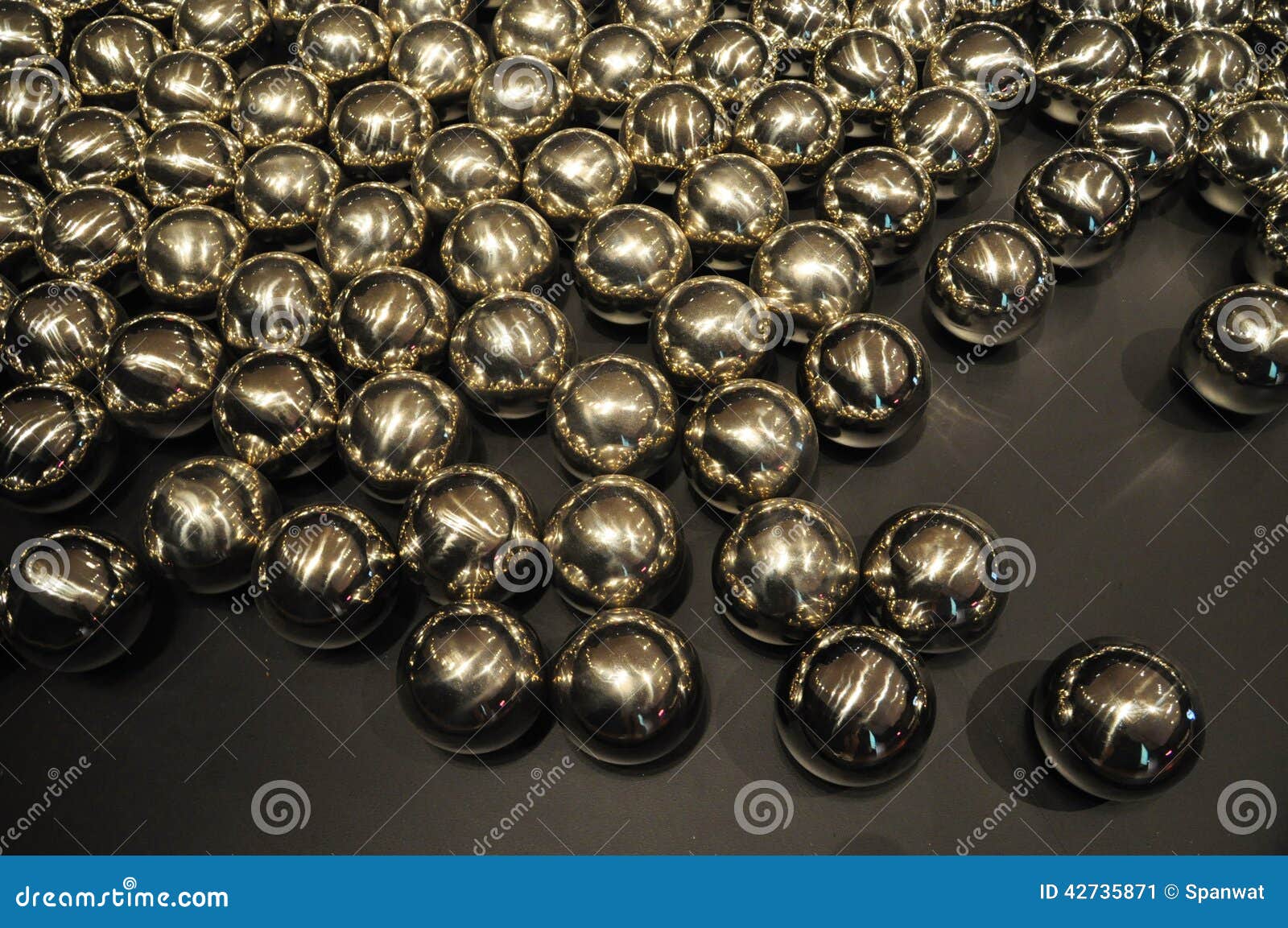 Glossy Metal Ball stock image. Image of dots, dark, ball - 42735871