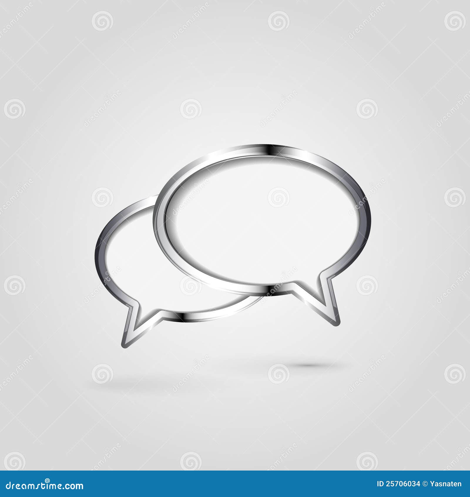 Glossy metal speech bubble stock illustration. Illustration of green ...