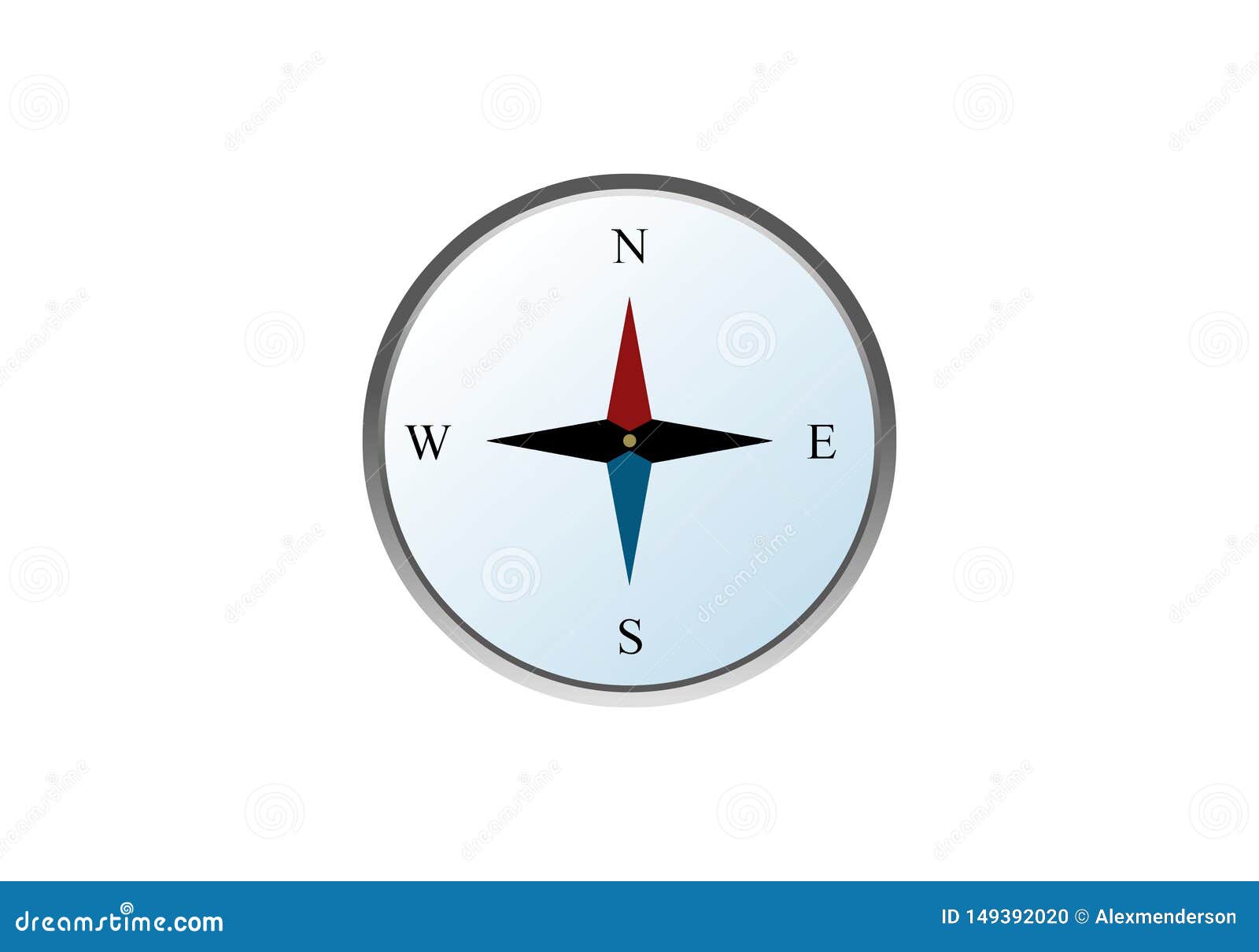 Simple Glossy Compass Isolated on White Background Stock Photo ...