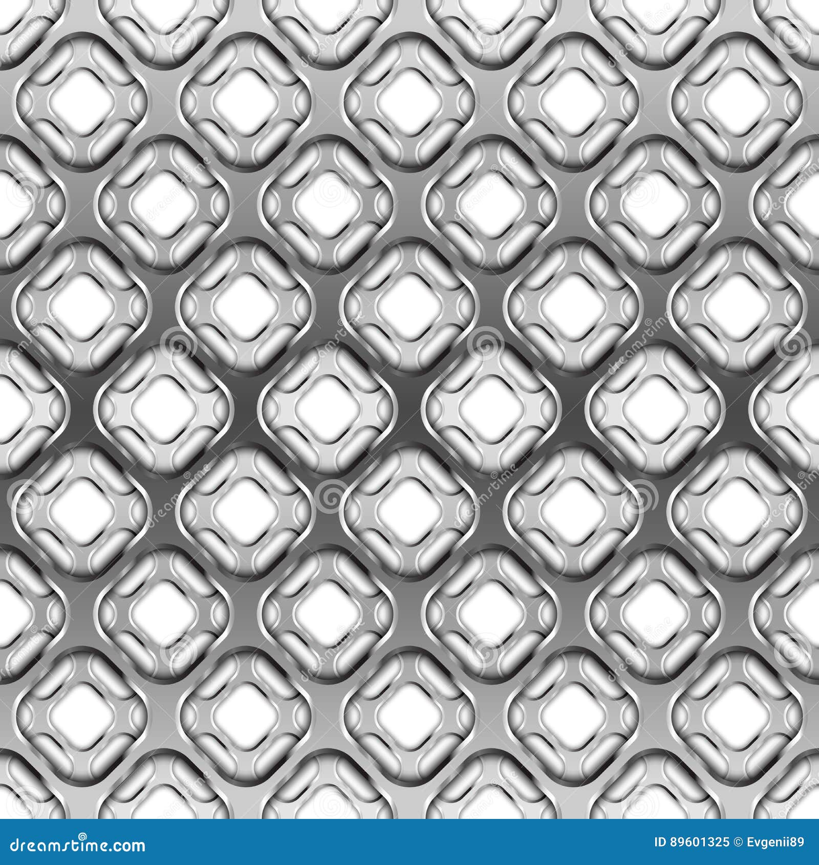 Glossy Metallic Grid with Shadow, Seamless Pattern Stock Vector ...