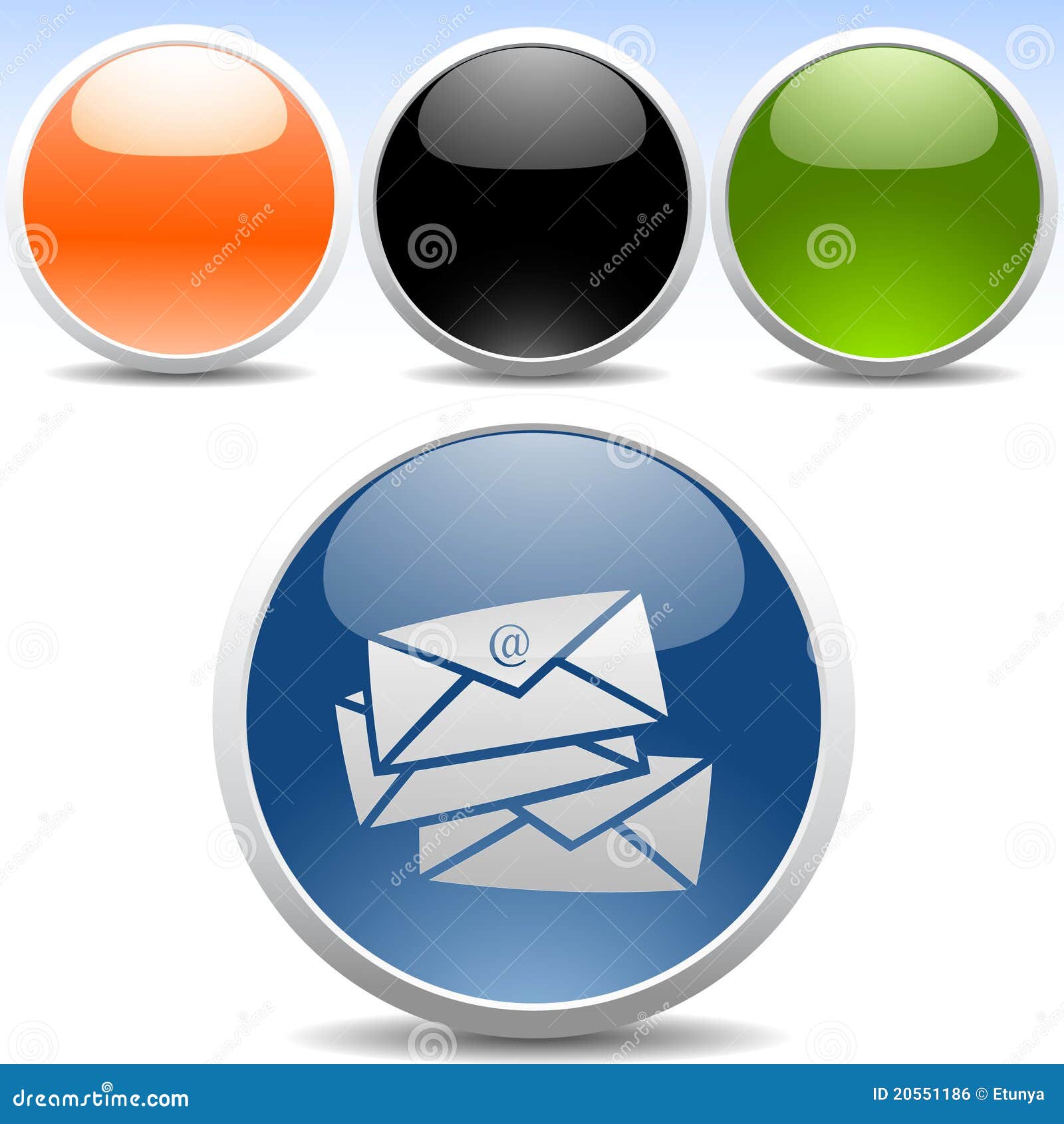 Glossy Modern Icons - Email Stock Vector - Illustration of objects ...