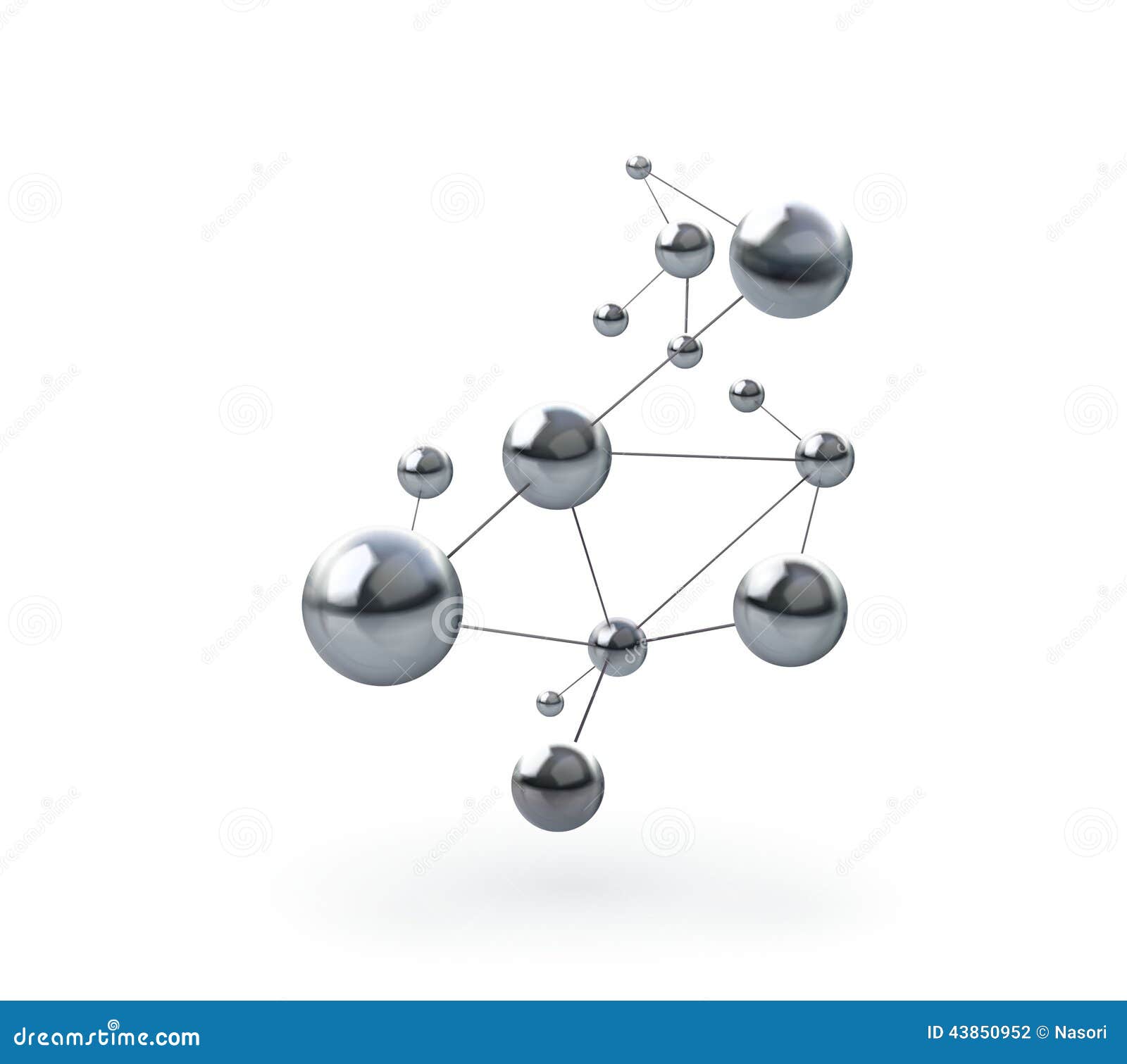 Glossy Molecules on White Background Stock Illustration - Illustration ...