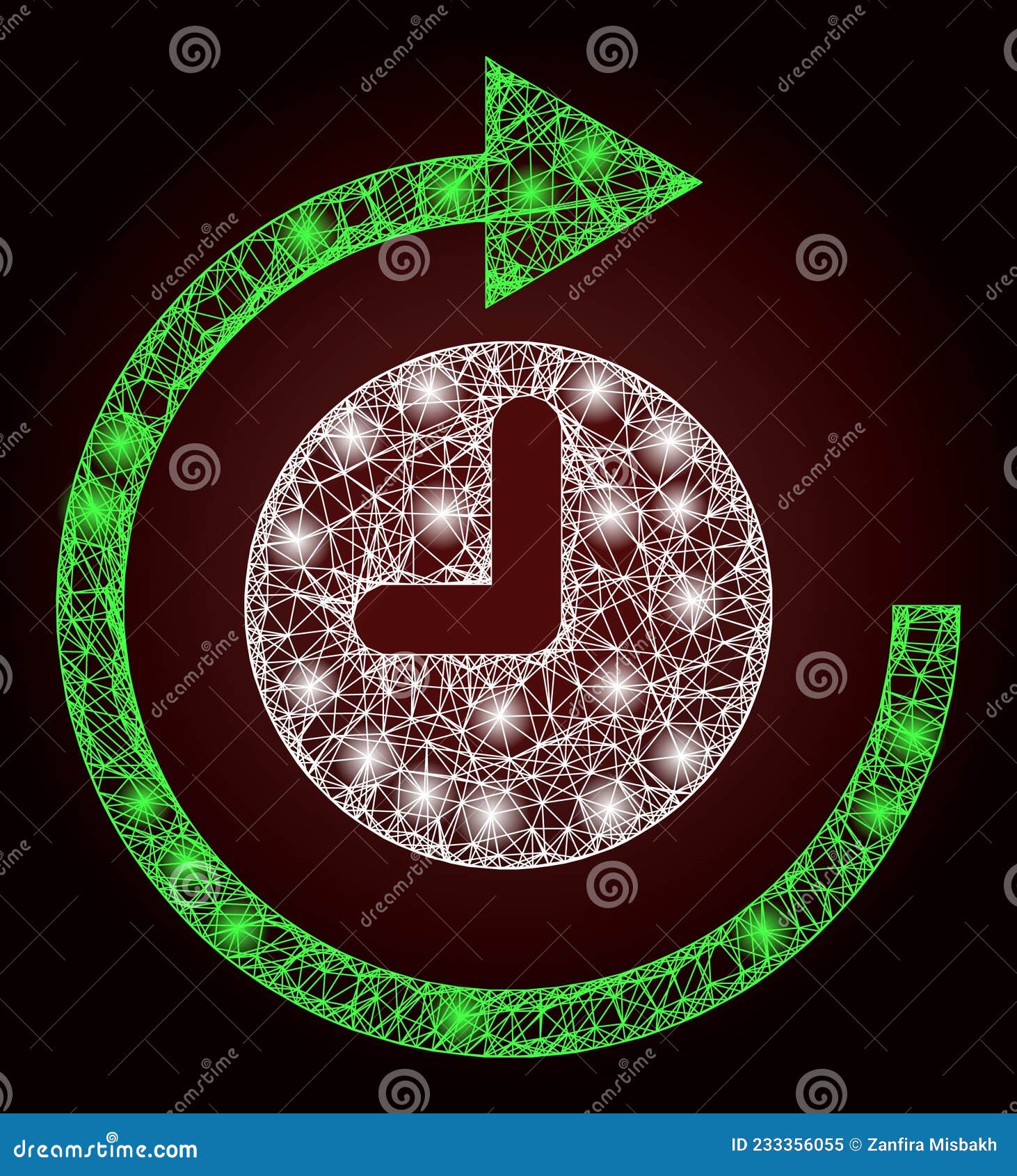 Clockwise Rotation Arrow Icon. Blue Mandatory Symbol. Illustration ...