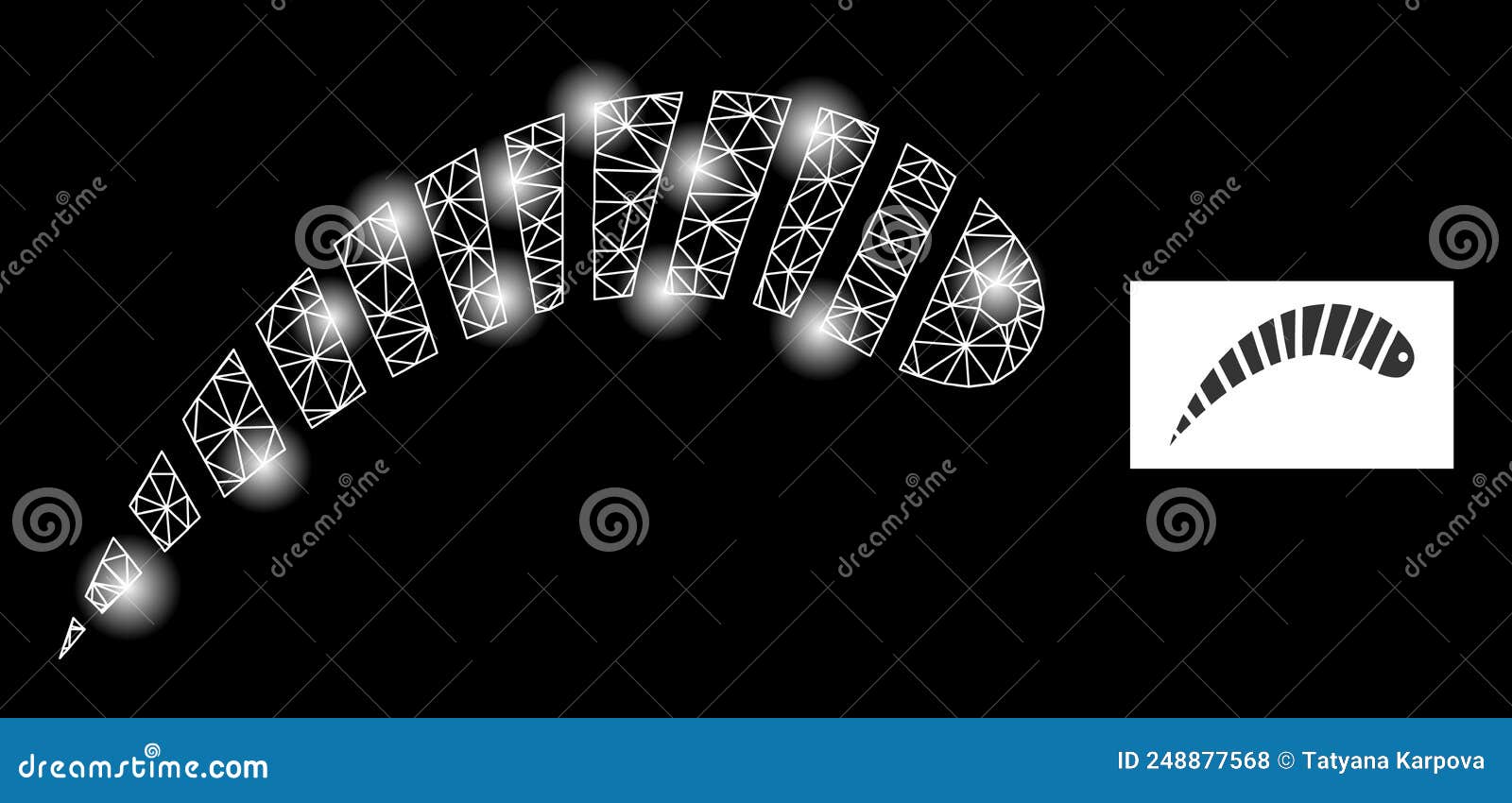 Glossy Net Worm Icon with Constellation Light Spots Stock Vector ...