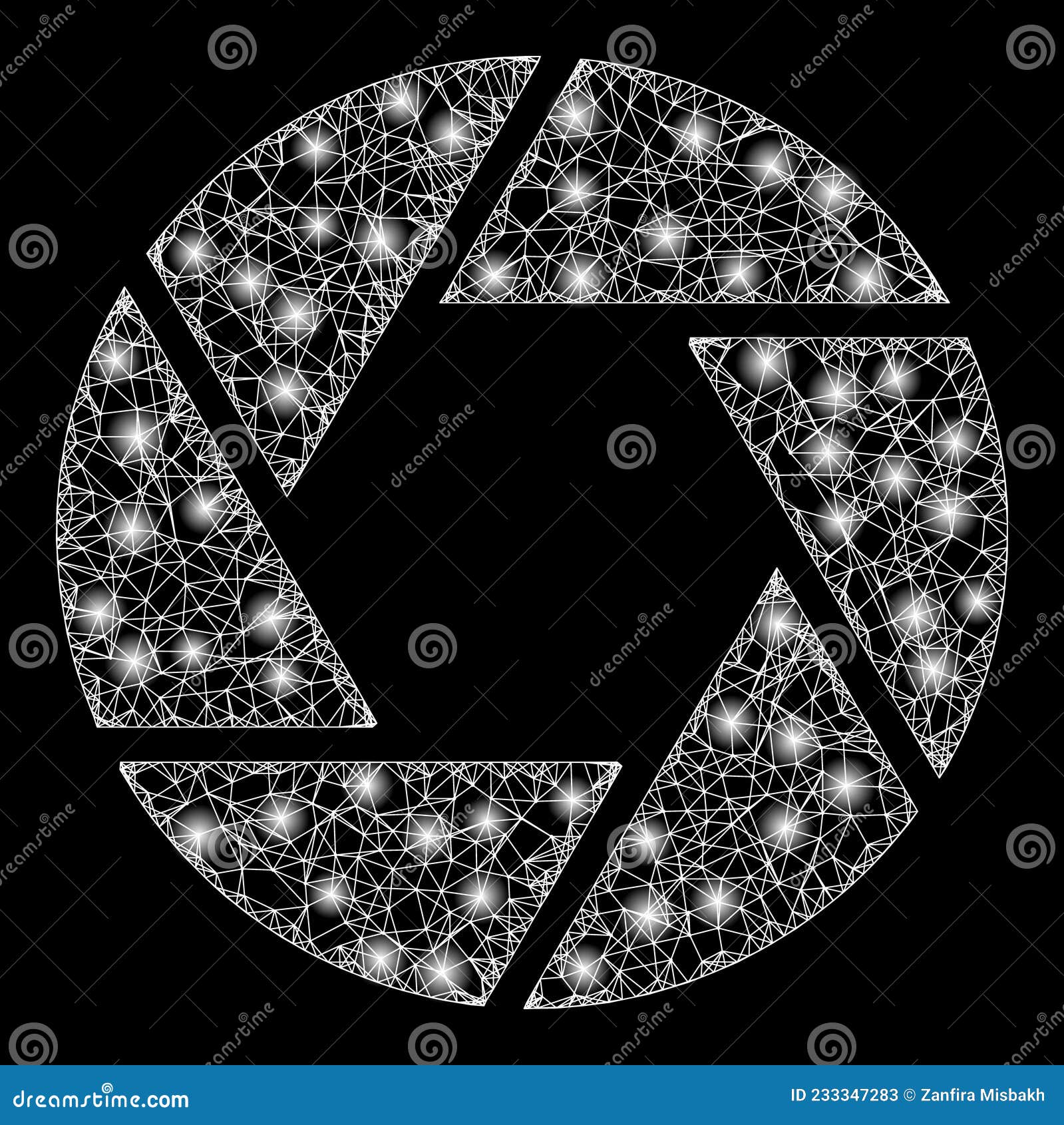 Glossy Network Mesh Shutter with Light Spots Stock Vector ...
