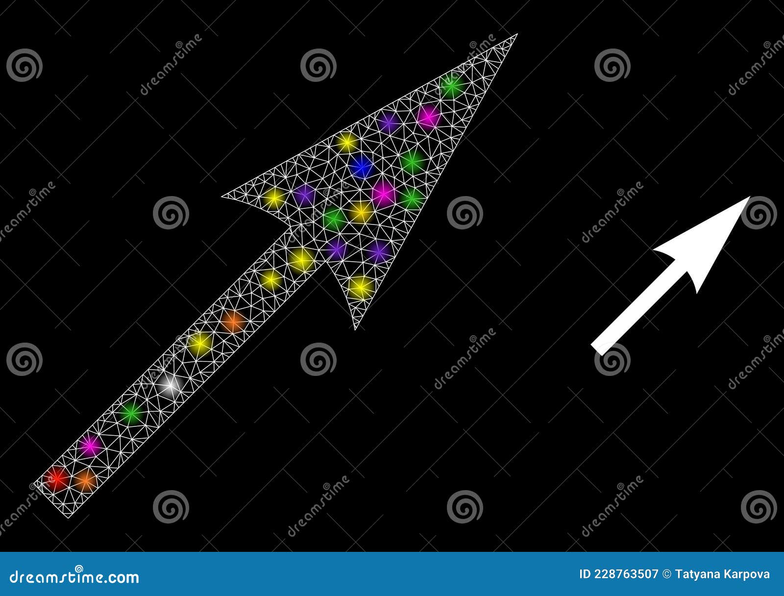 Network Sharp Left Arrow Vector Mesh | CartoonDealer.com #202379749