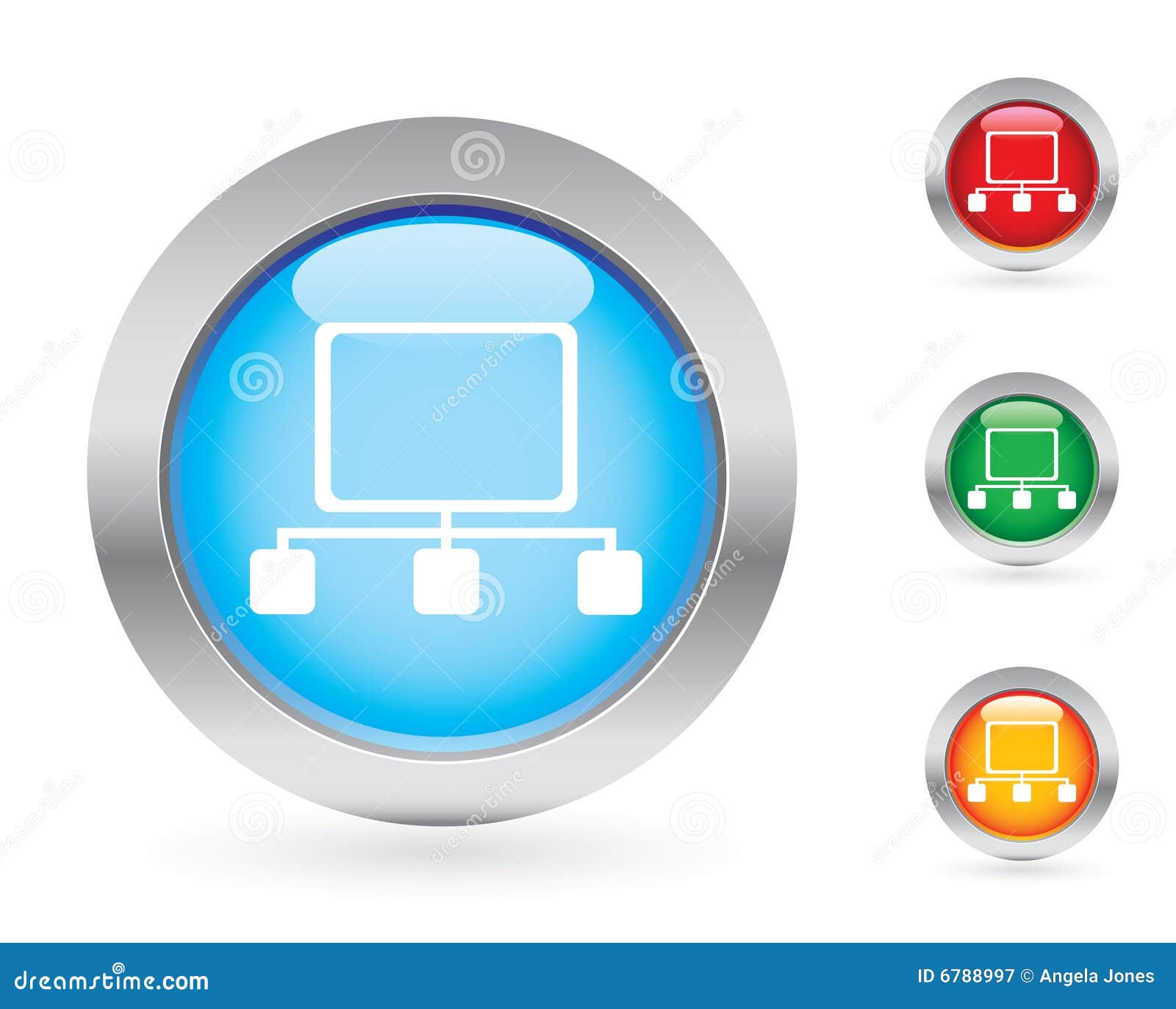 Glossy Networking Button Set Stock Vector - Illustration of circle ...