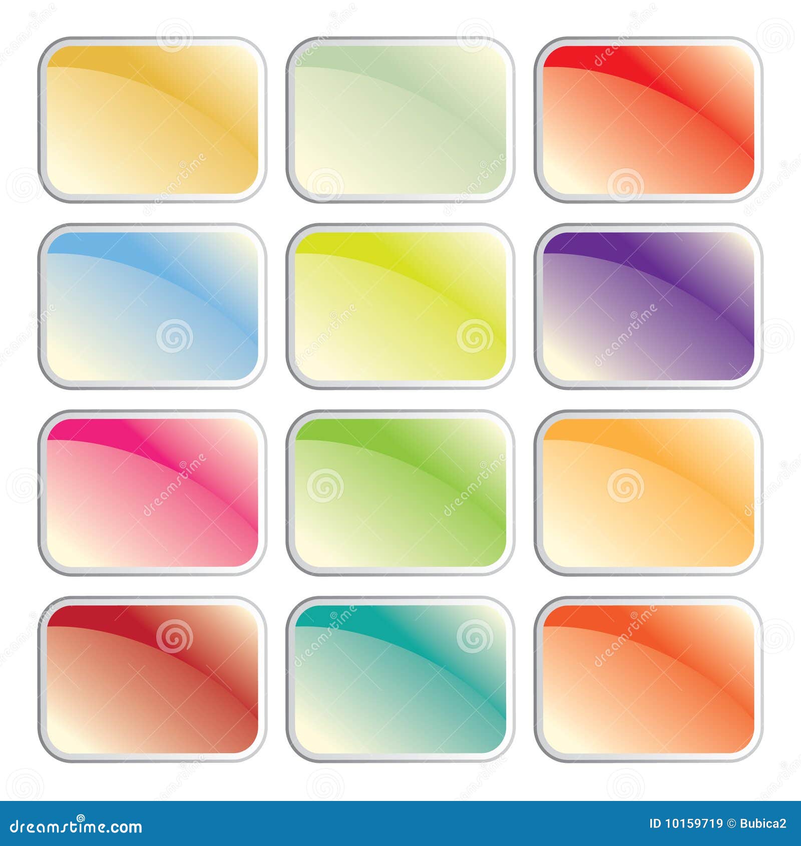 Glossy Nice and Clean Shiny Web Buttons Set Stock Vector - Illustration ...