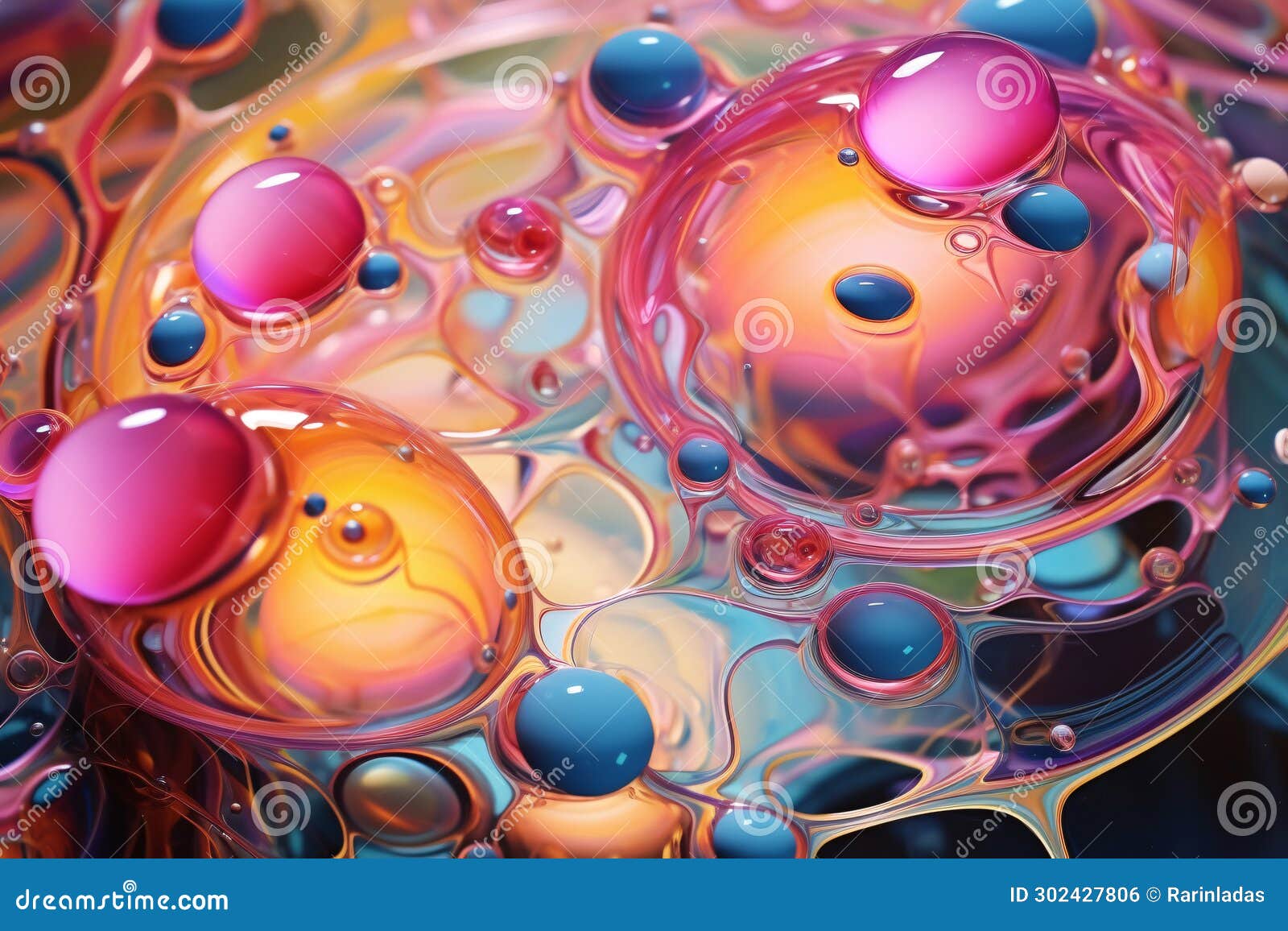 Glossy Oily Fluid Pattern with Rainbow Reflections Stock Illustration ...