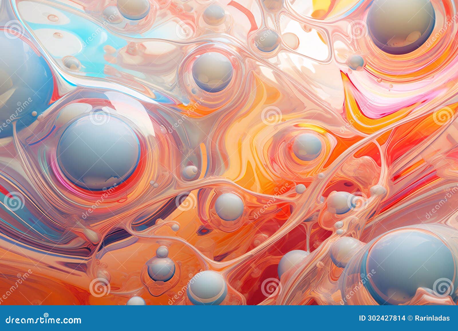 Glossy Oily Fluid Pattern with Rainbow Reflections Stock Illustration ...