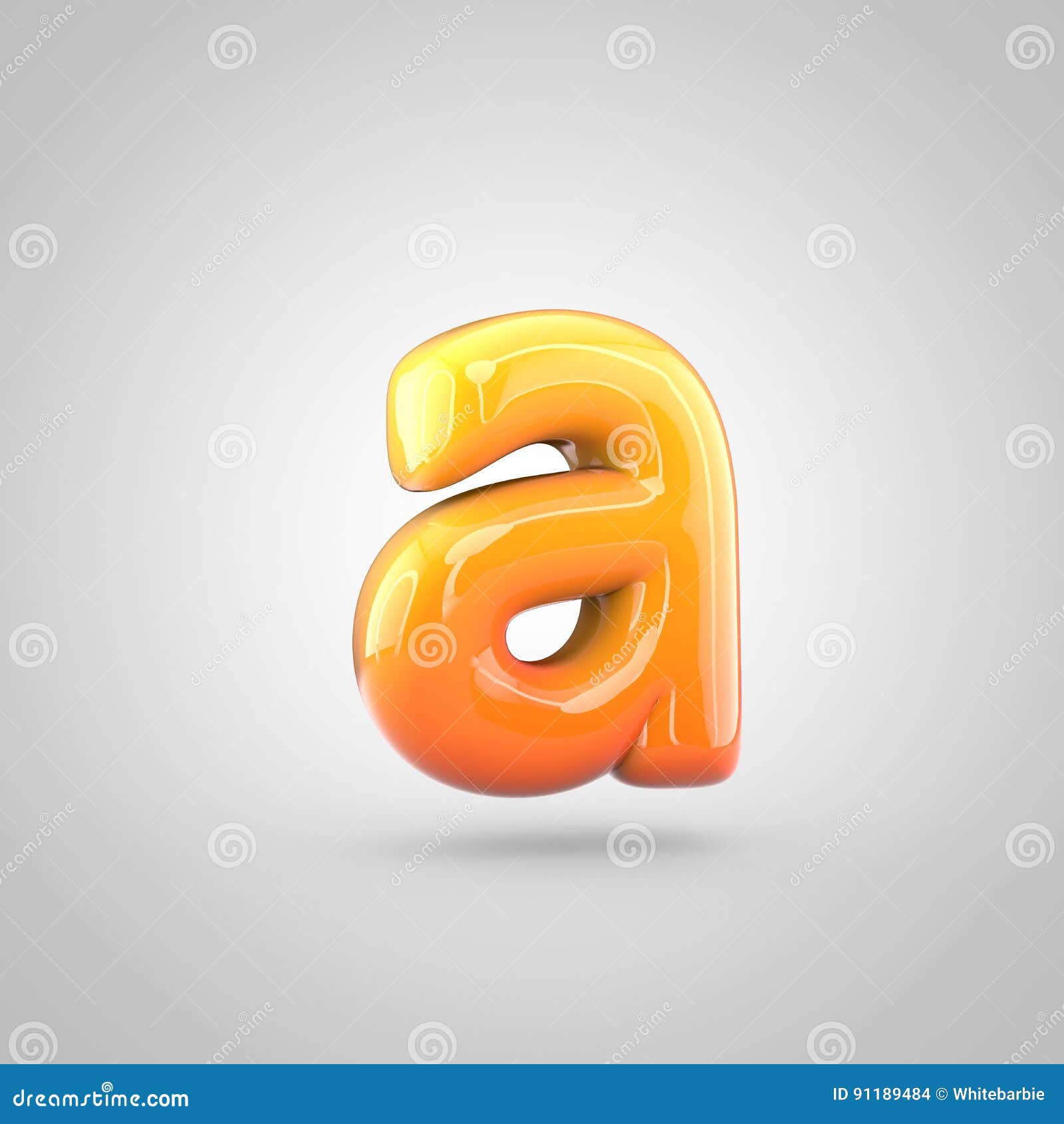Glossy Orange and Yellow Gradient Paint Alphabet Letter a Lowercase ...