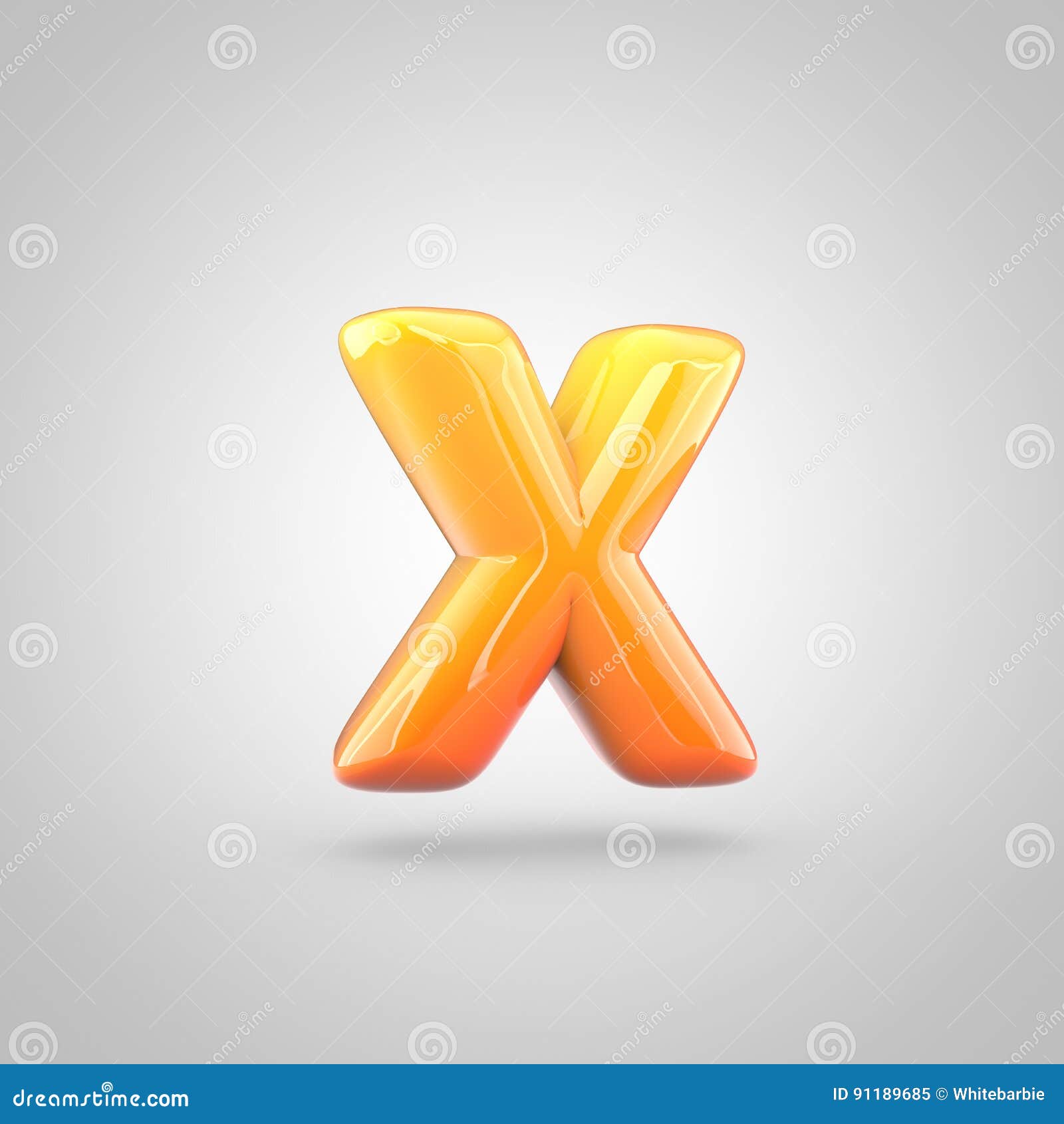 Glossy Orange and Yellow Gradient Paint Alphabet Letter X Lowercase ...