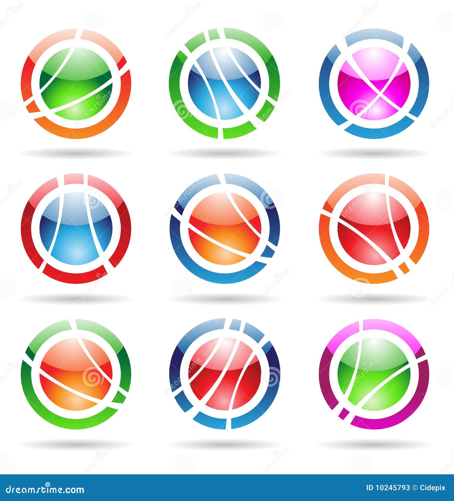 Glossy orbit icons stock vector. Illustration of design - 10245793
