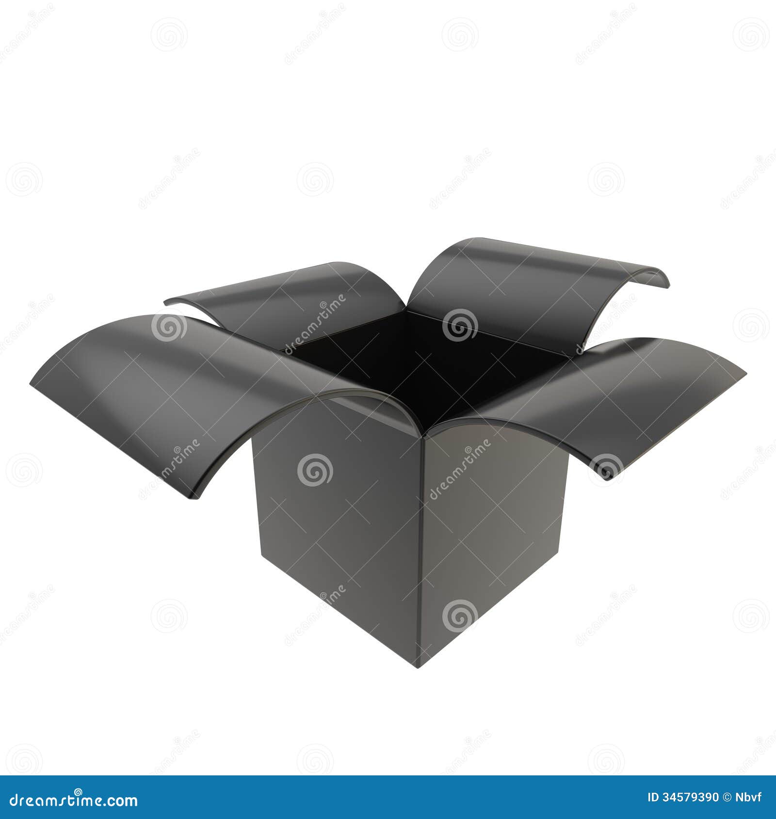 Glossy Package Parcel Box Isolated on White Stock Illustration ...
