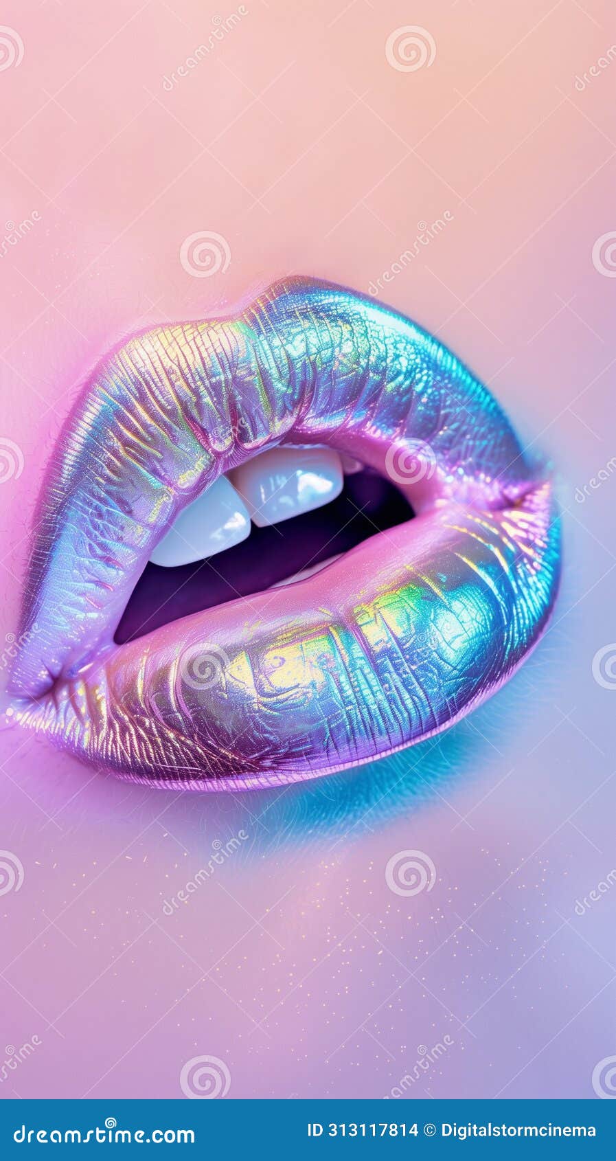 Set Of Pastel Iridescent Futurist Colourful Glossy Shiny Abstract ...