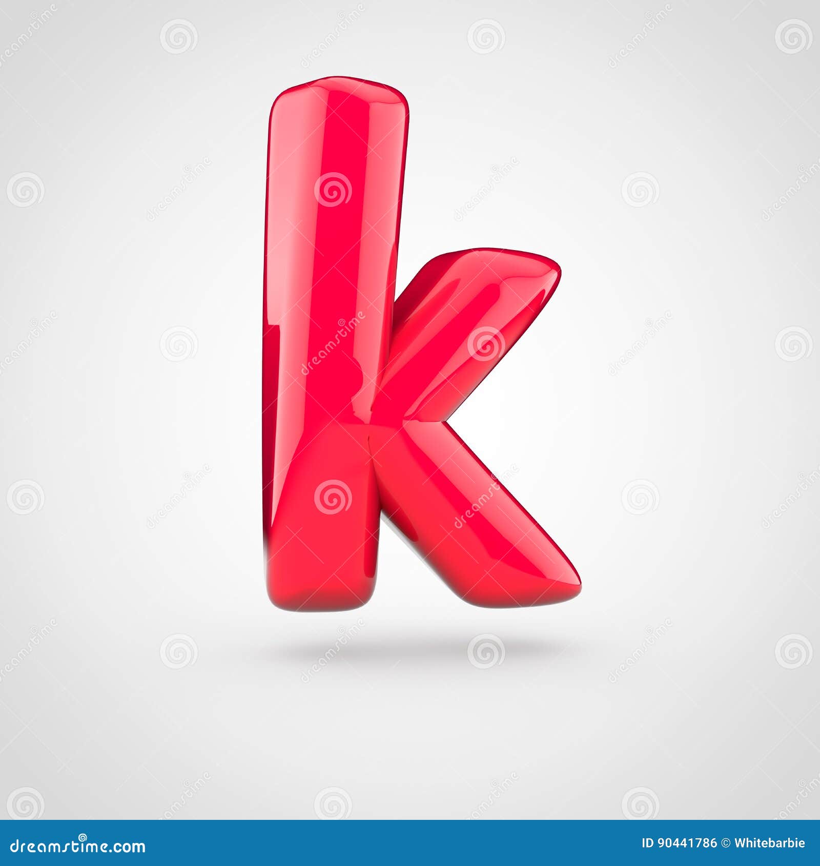 Glossy Pink Paint Letter K Lowercase Stock Illustration - Illustration ...