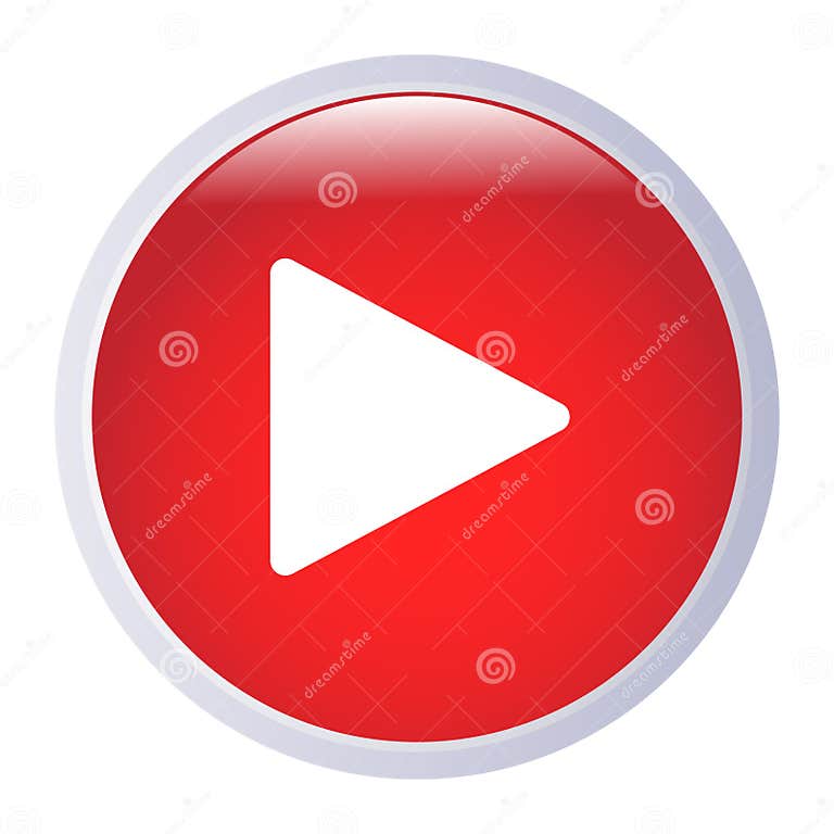 Glossy Play Button Illustration Vector Eps Stock Vector - Illustration ...