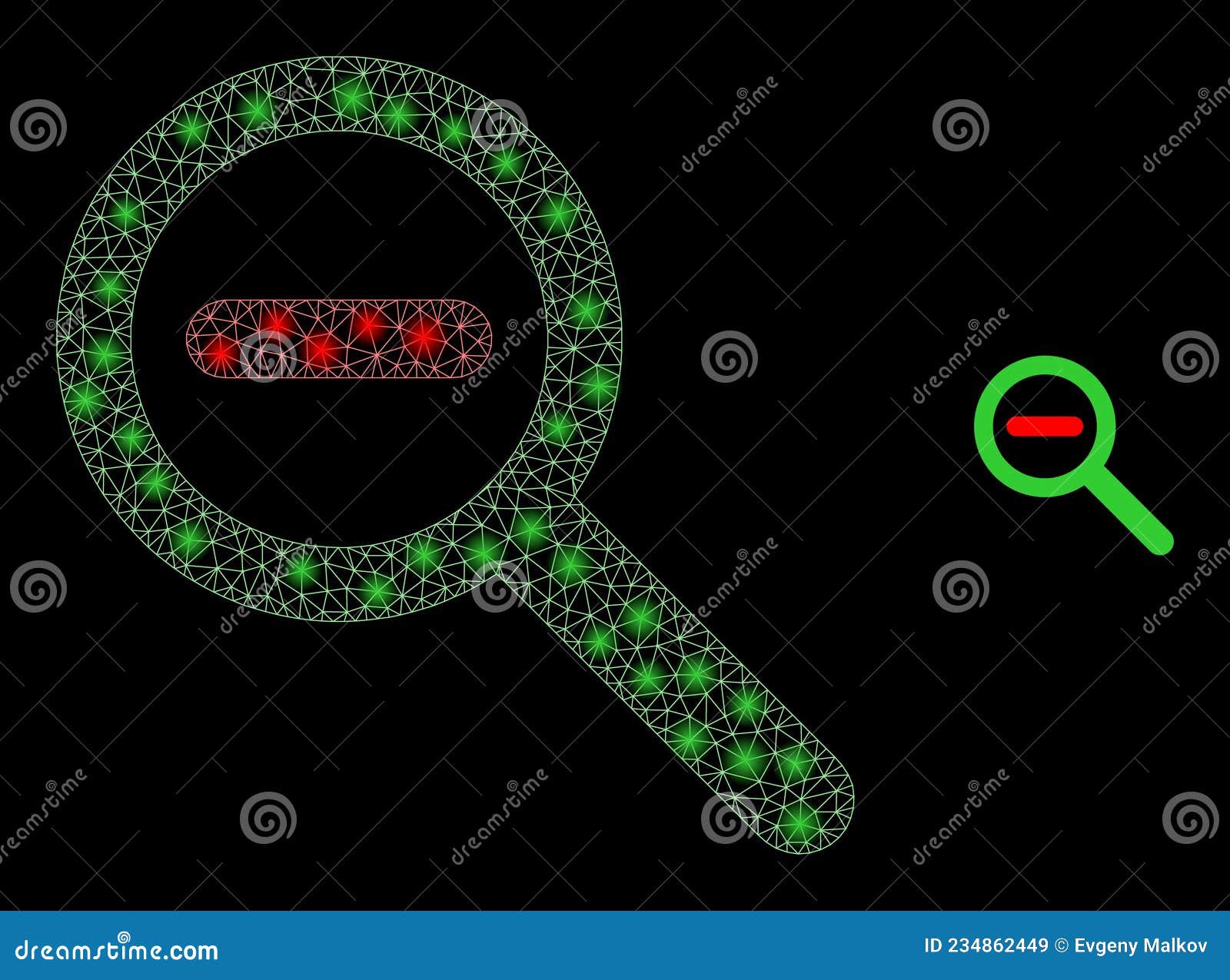 Vector Mesh Web Reduce Scale with Shiny Network Flares Stock Vector ...