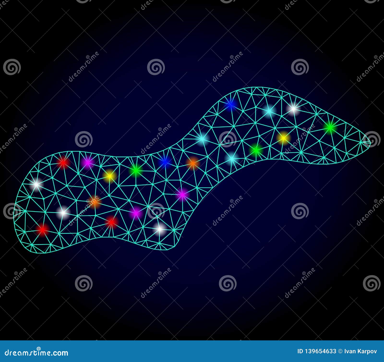 Vector 2D Mesh Spot with Light Spots for Chistmas Stock Vector ...