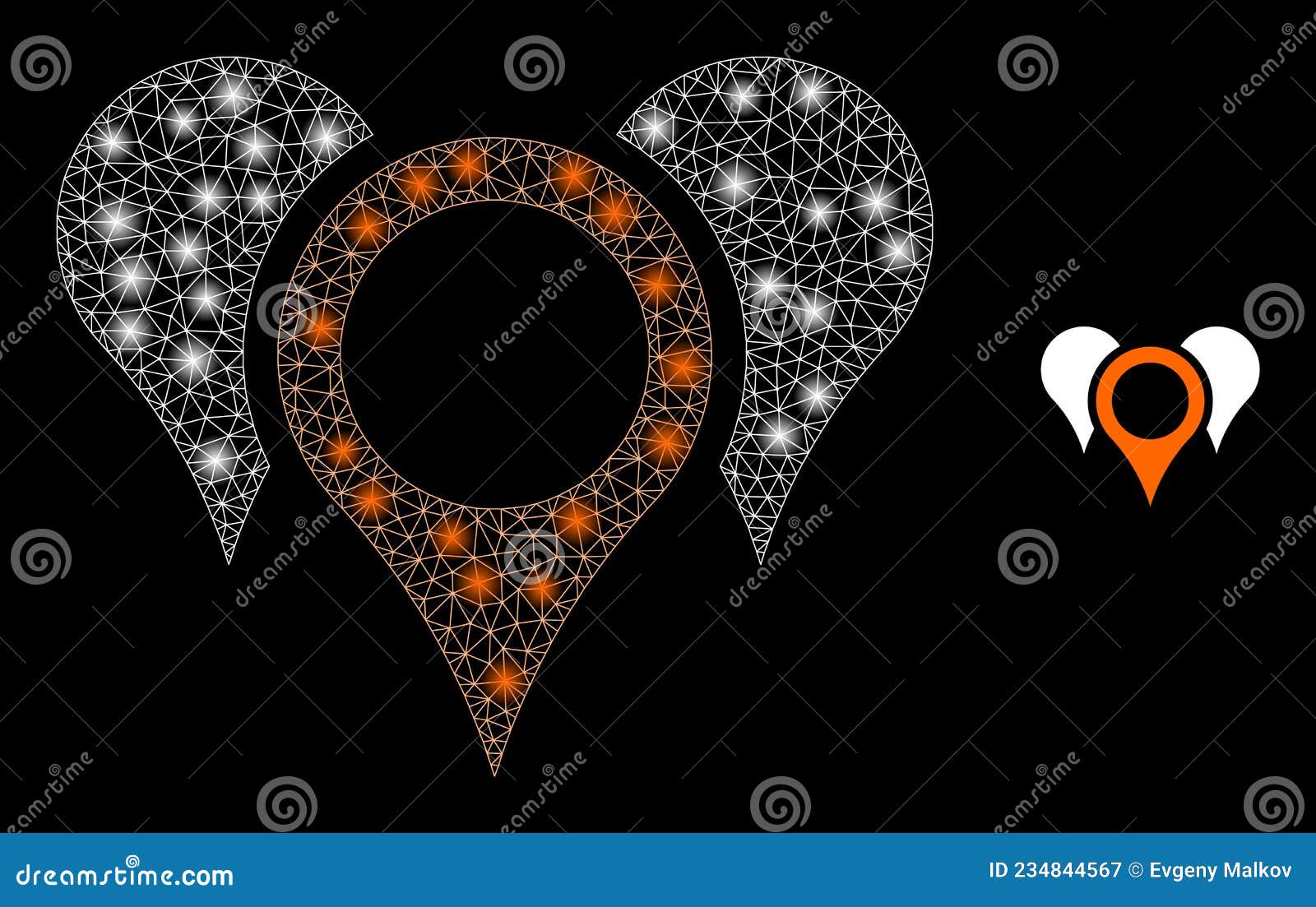 Vector Mesh Web Map Pointers with Glowing Constellation Spots Stock ... Vector Mesh Web Map Pointers with Glowing Constellation Spots Stock ...