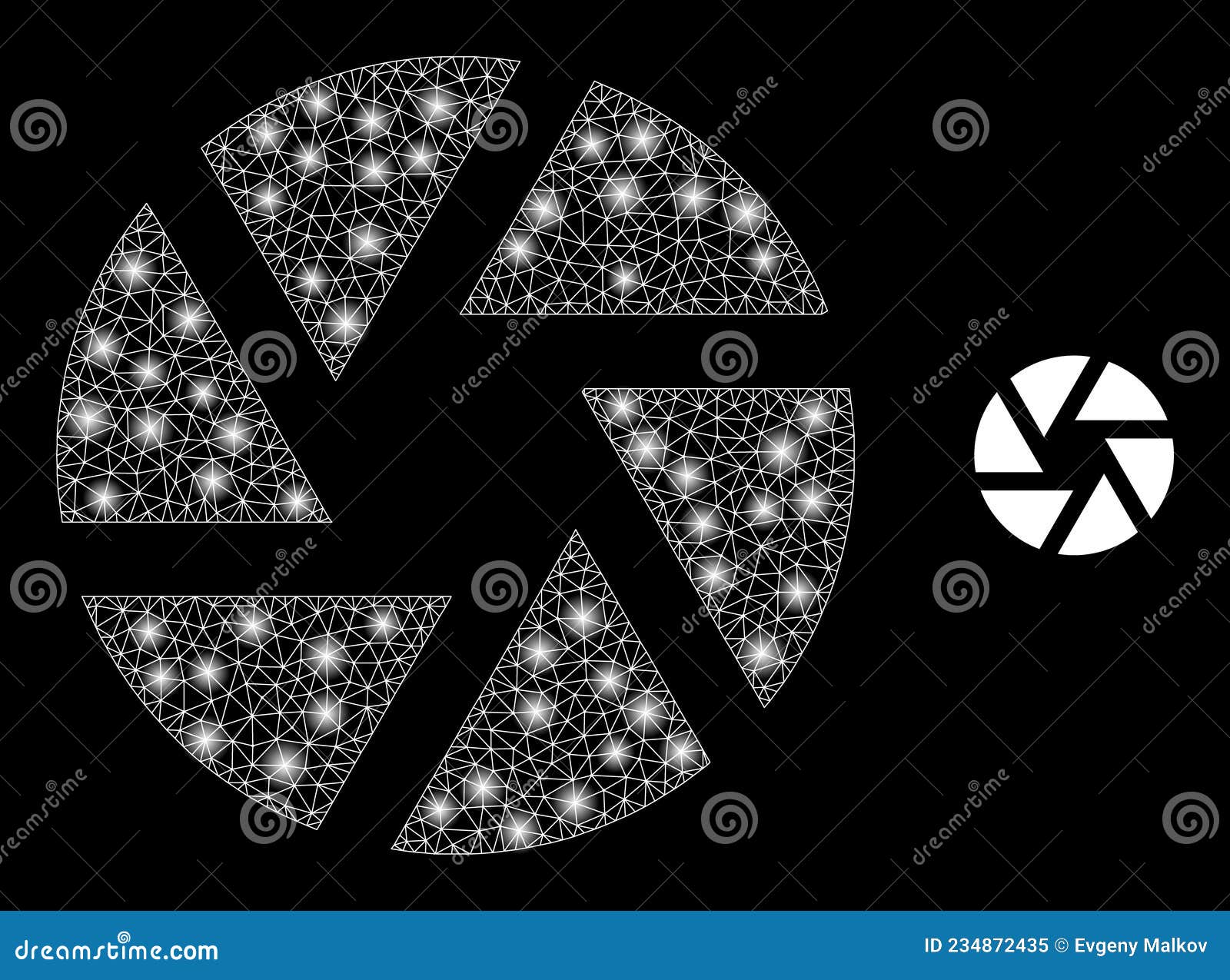 Vector Mesh Web Shutter with Majestic Wire Frame Spots Stock ...