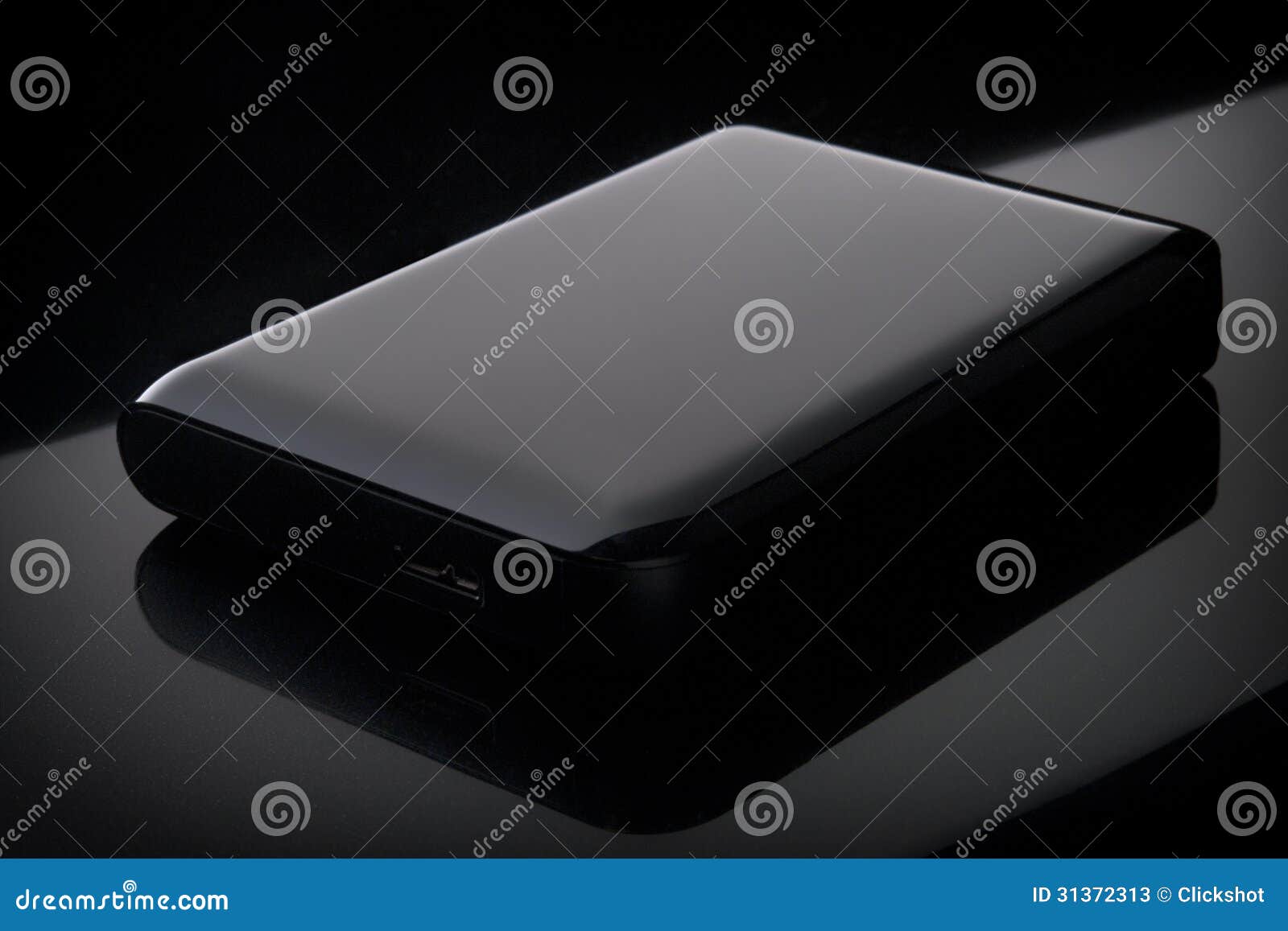 Glossy Portable External Hard Drive Stock Image - Image of soft, hard ...