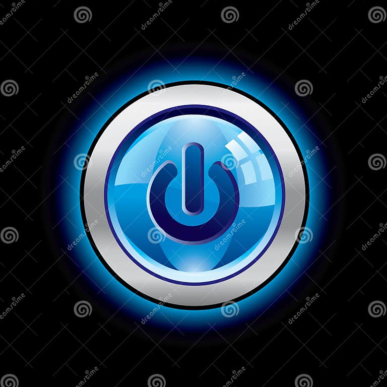 Glossy power button stock vector. Illustration of internet - 6737195