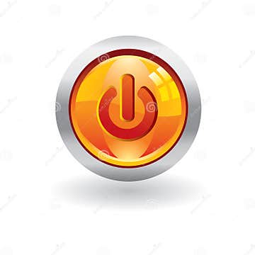 Glossy power button stock vector. Illustration of circle - 7008982