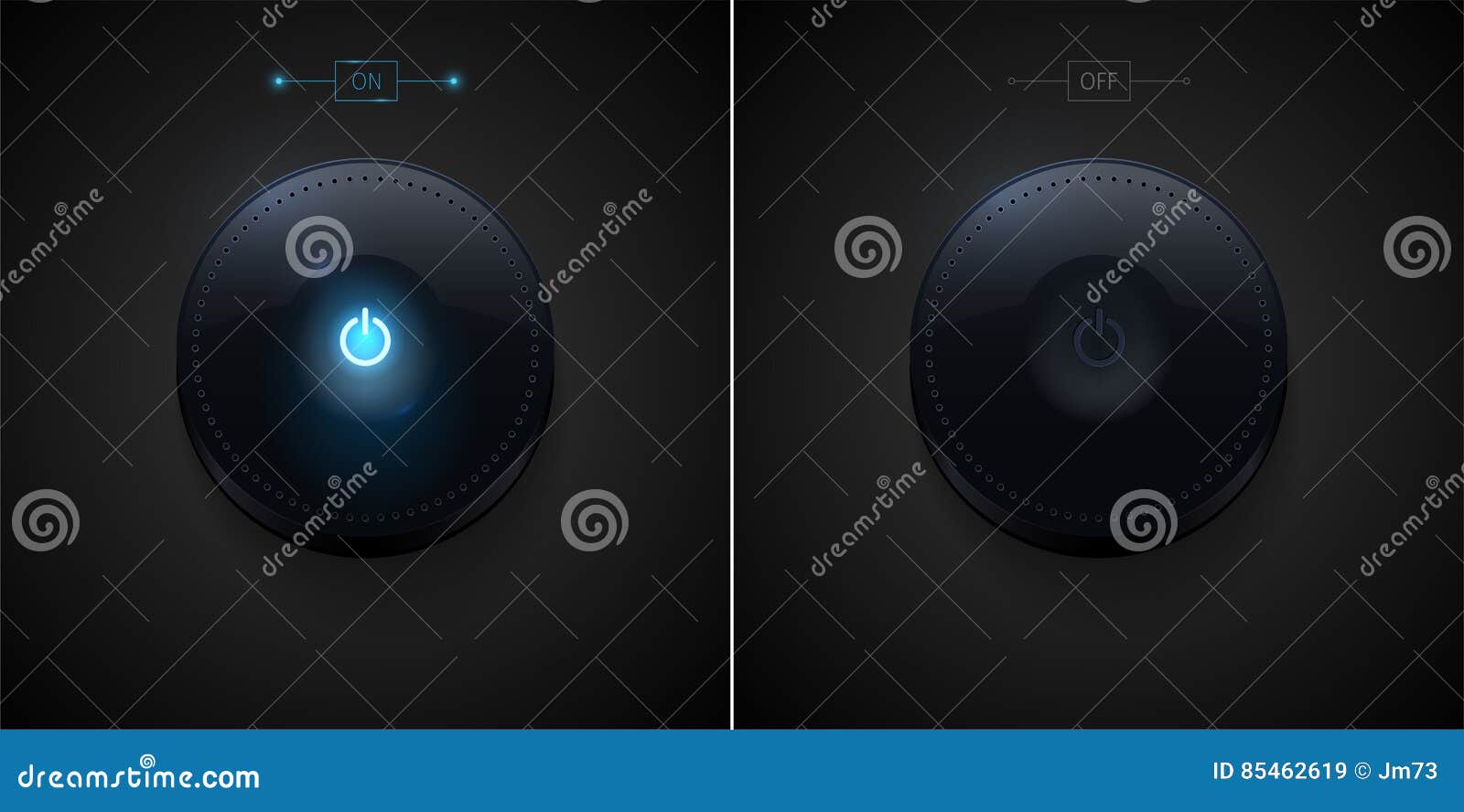 Glossy Power Button in Two Position - on and OFF Stock Vector ...