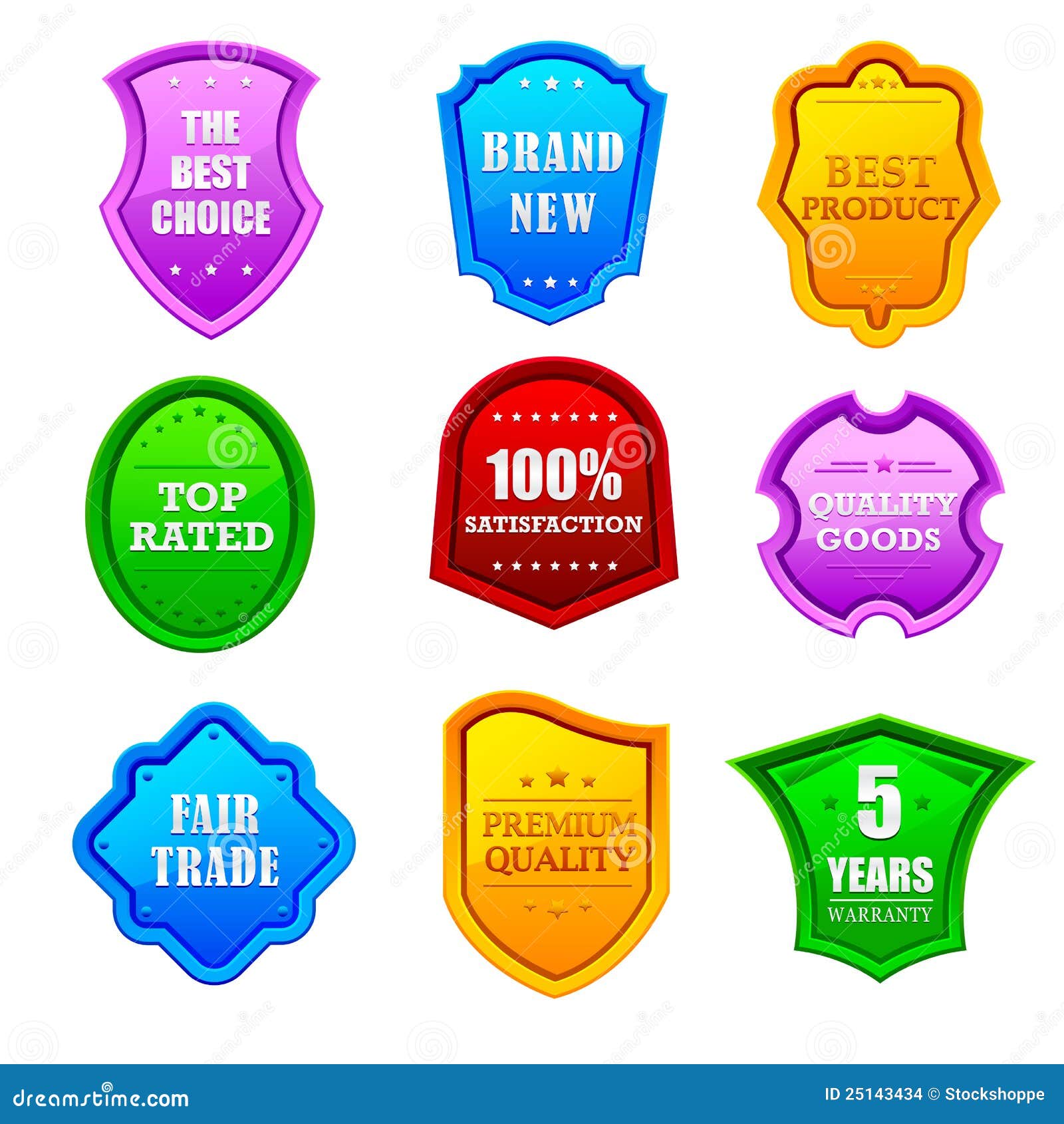 Glossy Promotional Label stock vector. Illustration of offer - 25143434