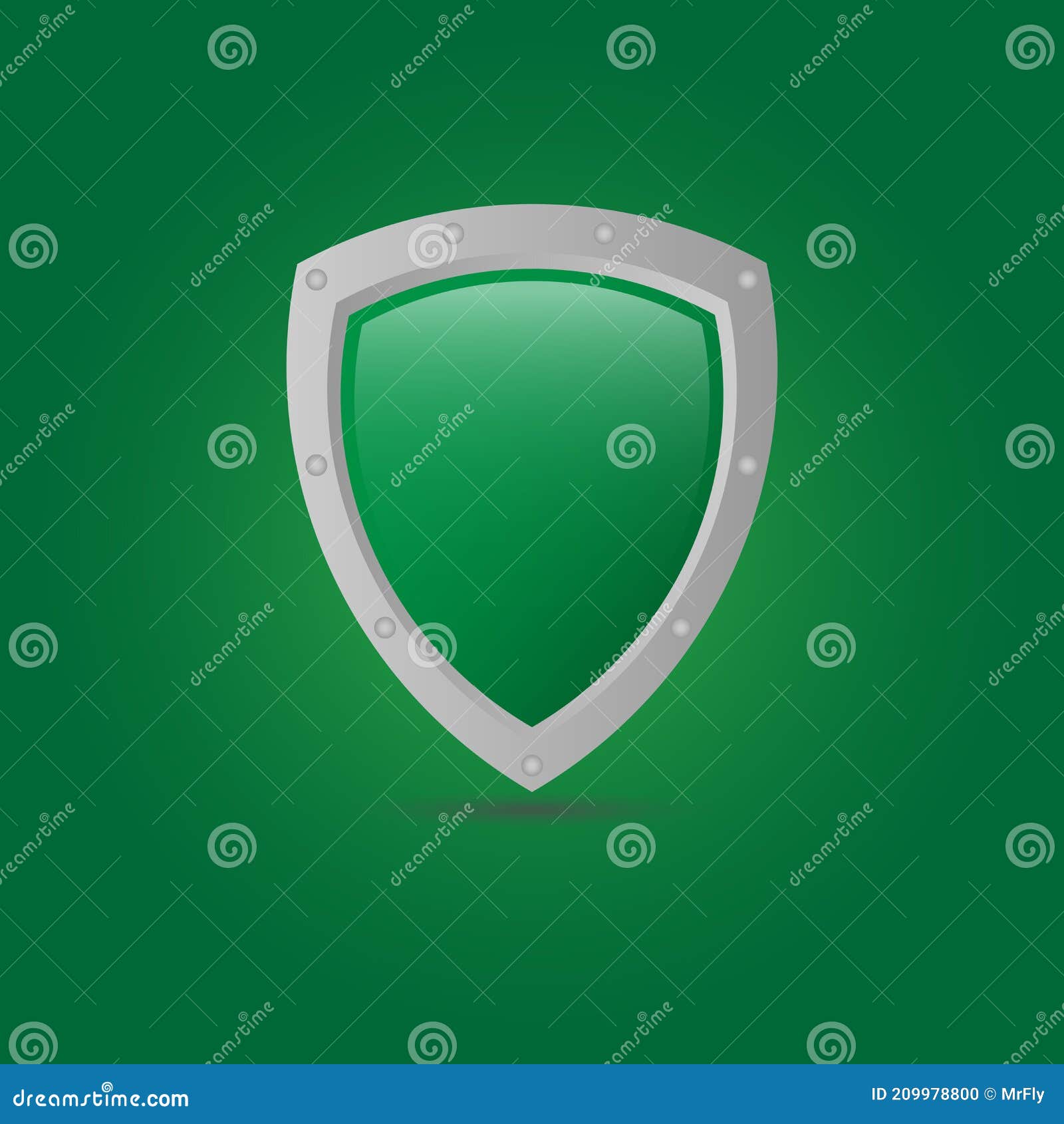 Green Protection Shield Concept, Vector Illustration Stock Vector ...