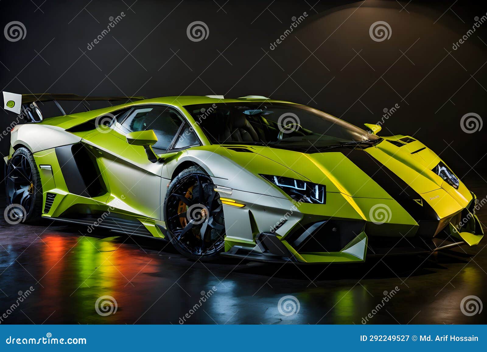 A Glossy Reality Lamborghini Aventador Supercar Render Image Generative ...