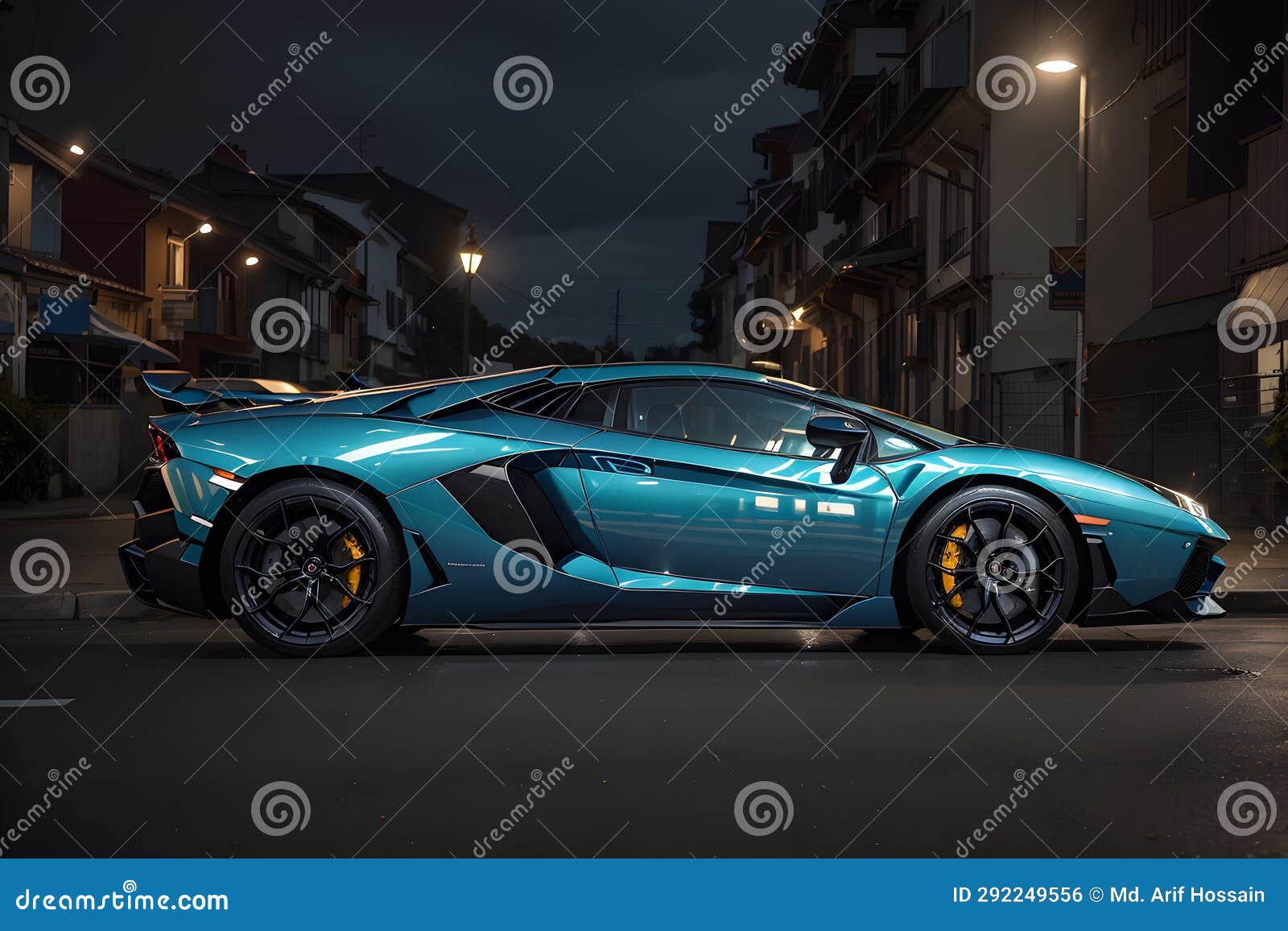 A Glossy Reality Lamborghini Aventador Supercar Render Image Generative ...