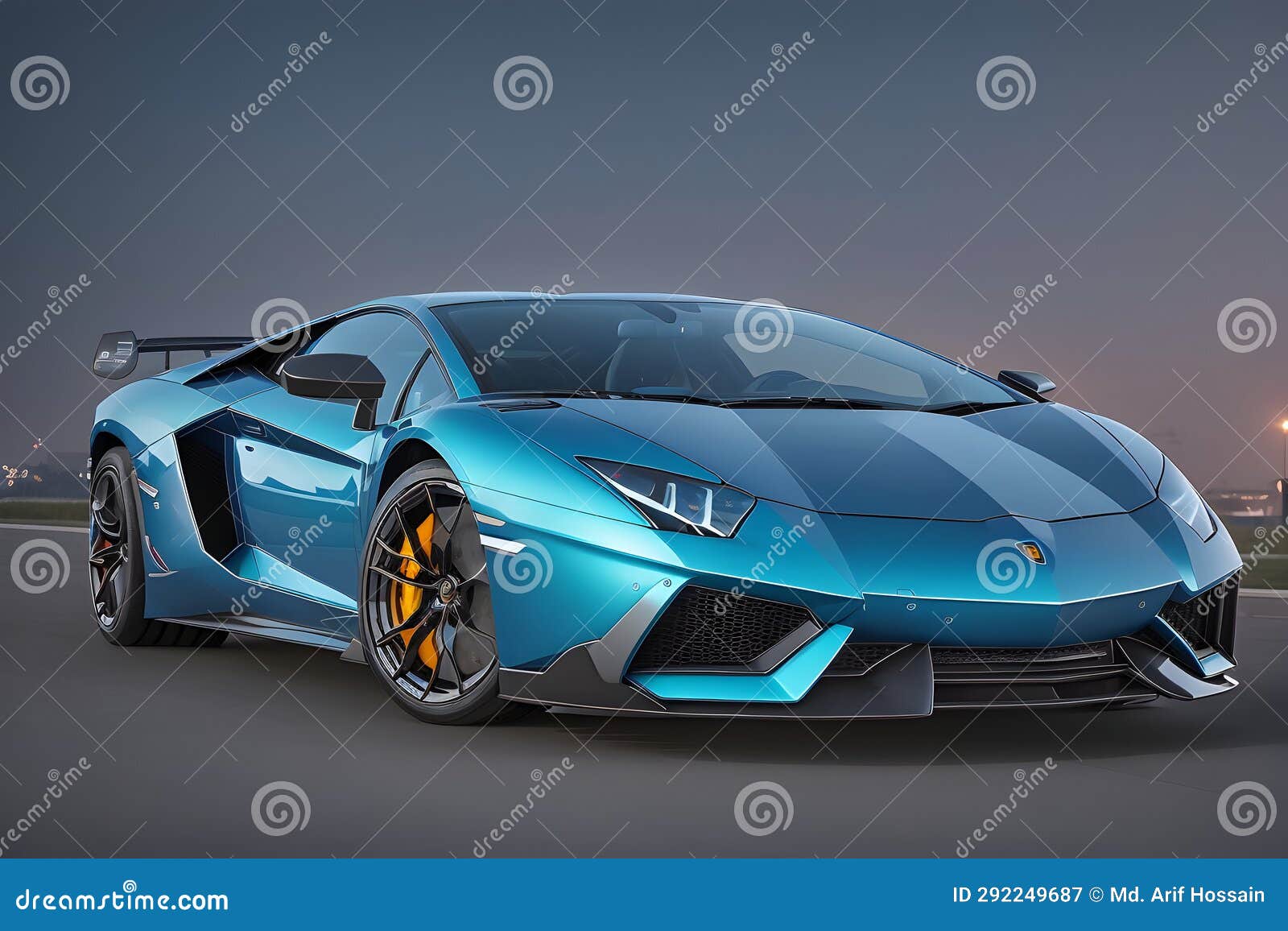 A Glossy Reality Lamborghini Aventador Supercar Render Image Generative ...