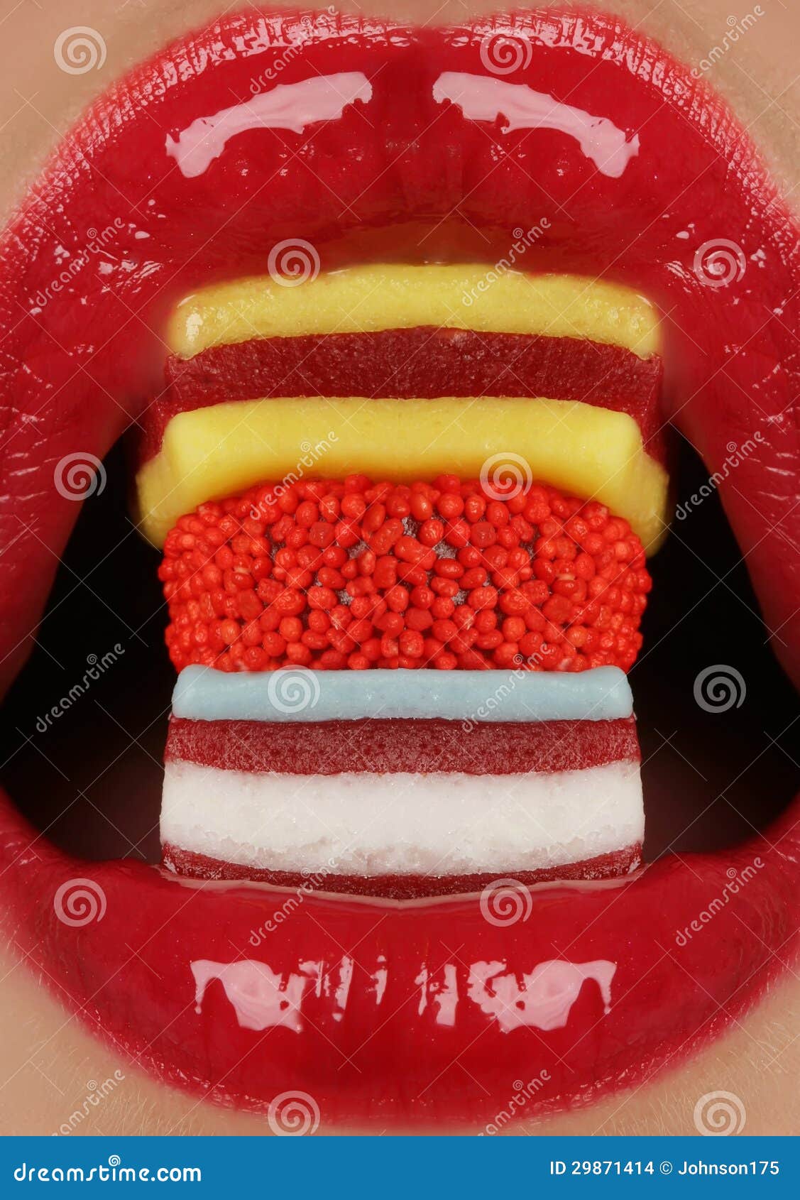 Glossy Red Sweet Lips stock photo. Image of candy, gloss - 29871414