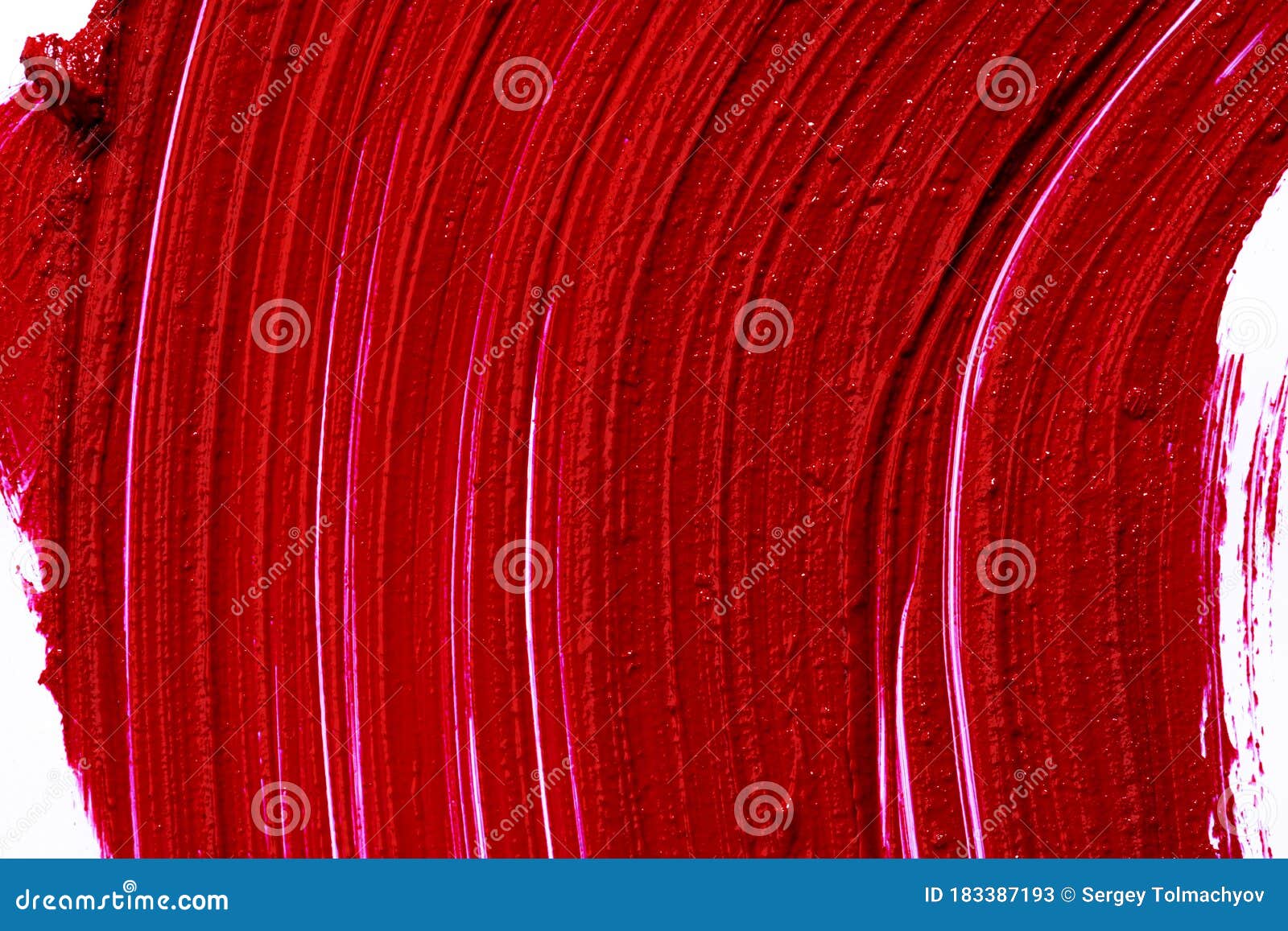 Glossy Red Lipstick Stain Swatch Isolated on White Stock Image - Image ...