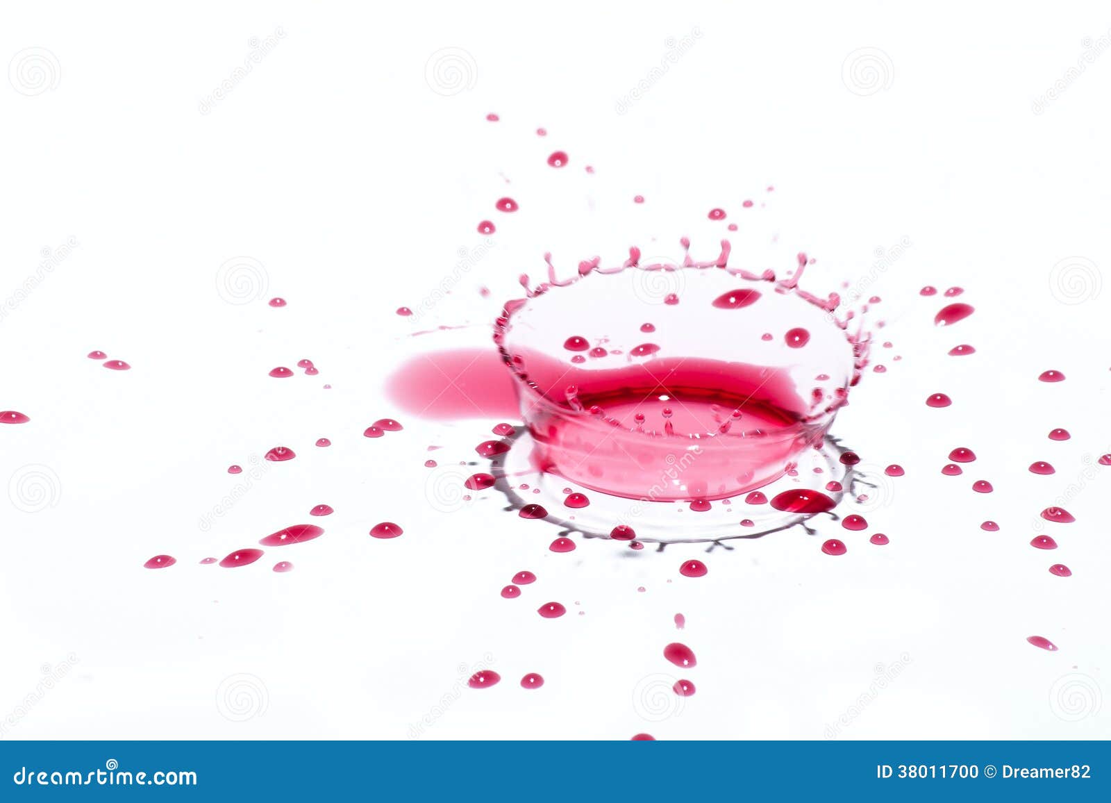 Glossy Red Liquid Droplets (splatters) Isolated on White Stock Photo ...