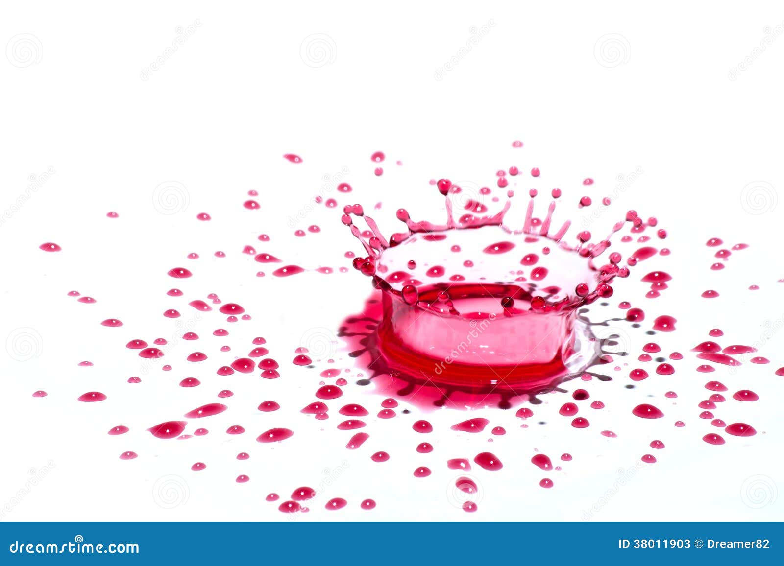 Glossy Red Liquid Droplets (splatters) Isolated on White Stock Image ...