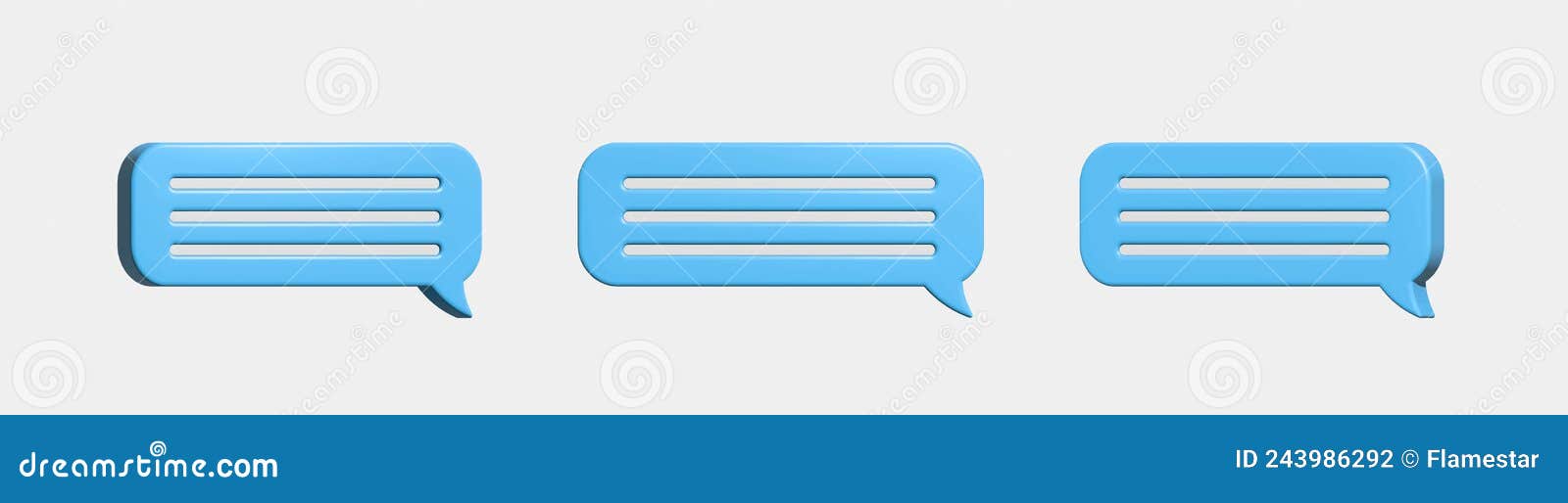 Glossy Red Speech Bubbles and Messenger Shapes. 3d Vector. Stock Vector ...